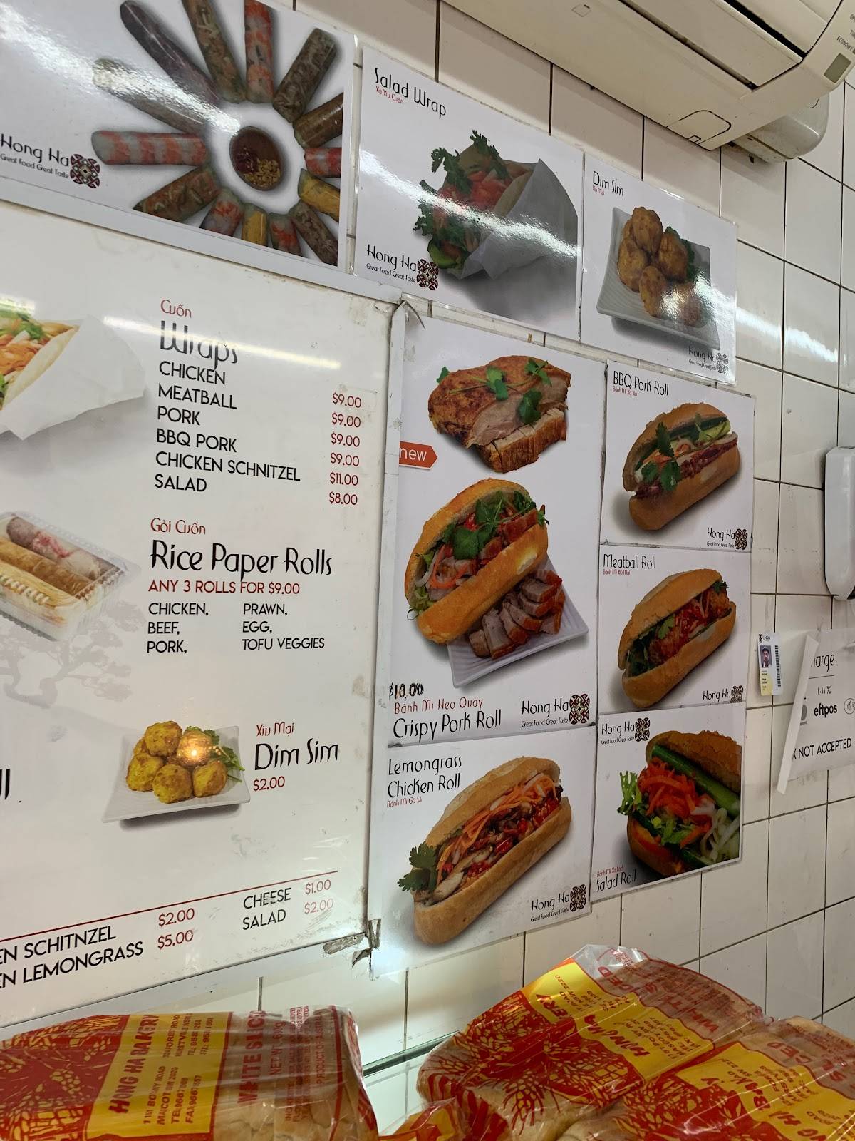Menu at Hong Ha Bakery Mascot, Mascot