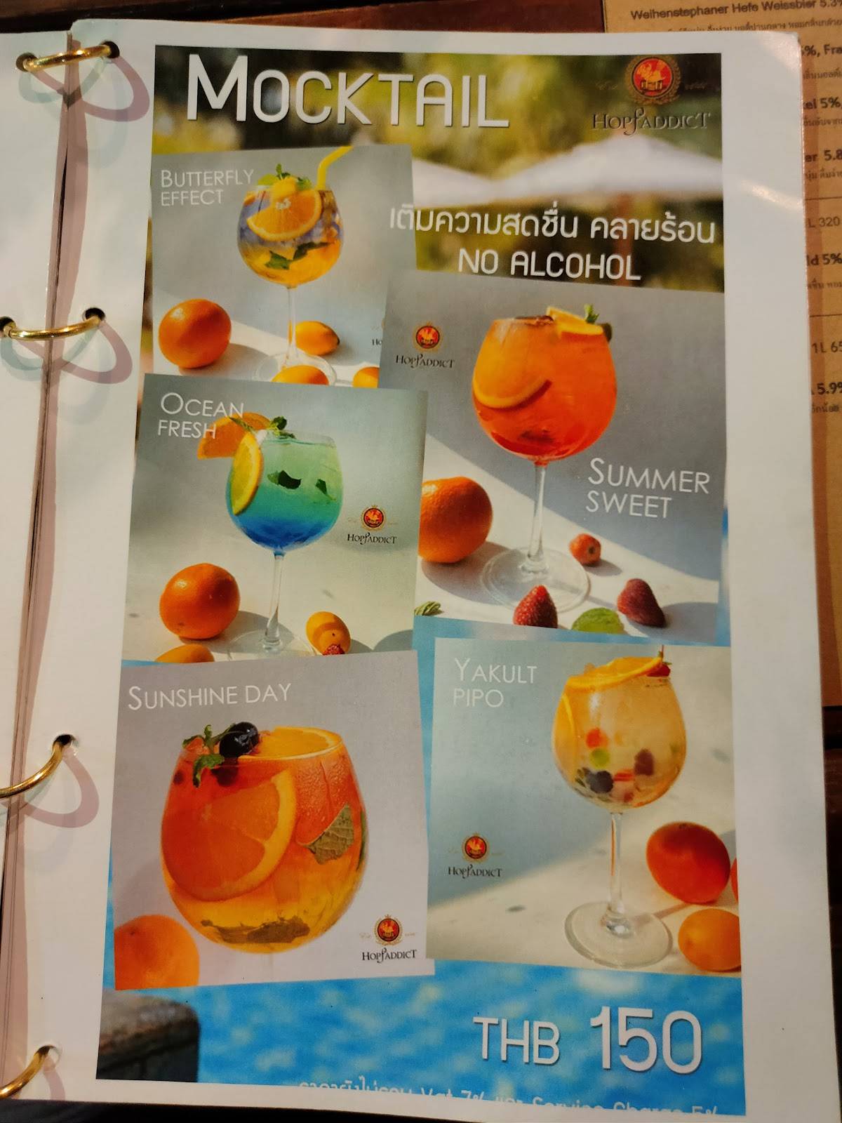 Menu at HopfAddict Garden Rayong restaurant, Map Ta Phut