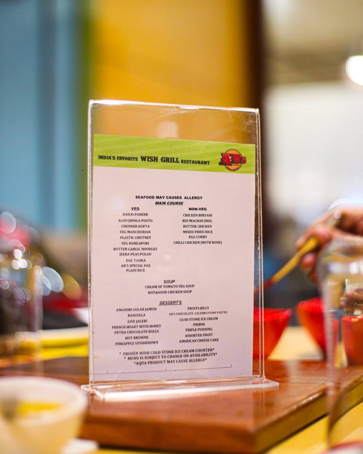 Menu at AB's - Absolute Barbecues Avani Mall, Kolkata, Howrah