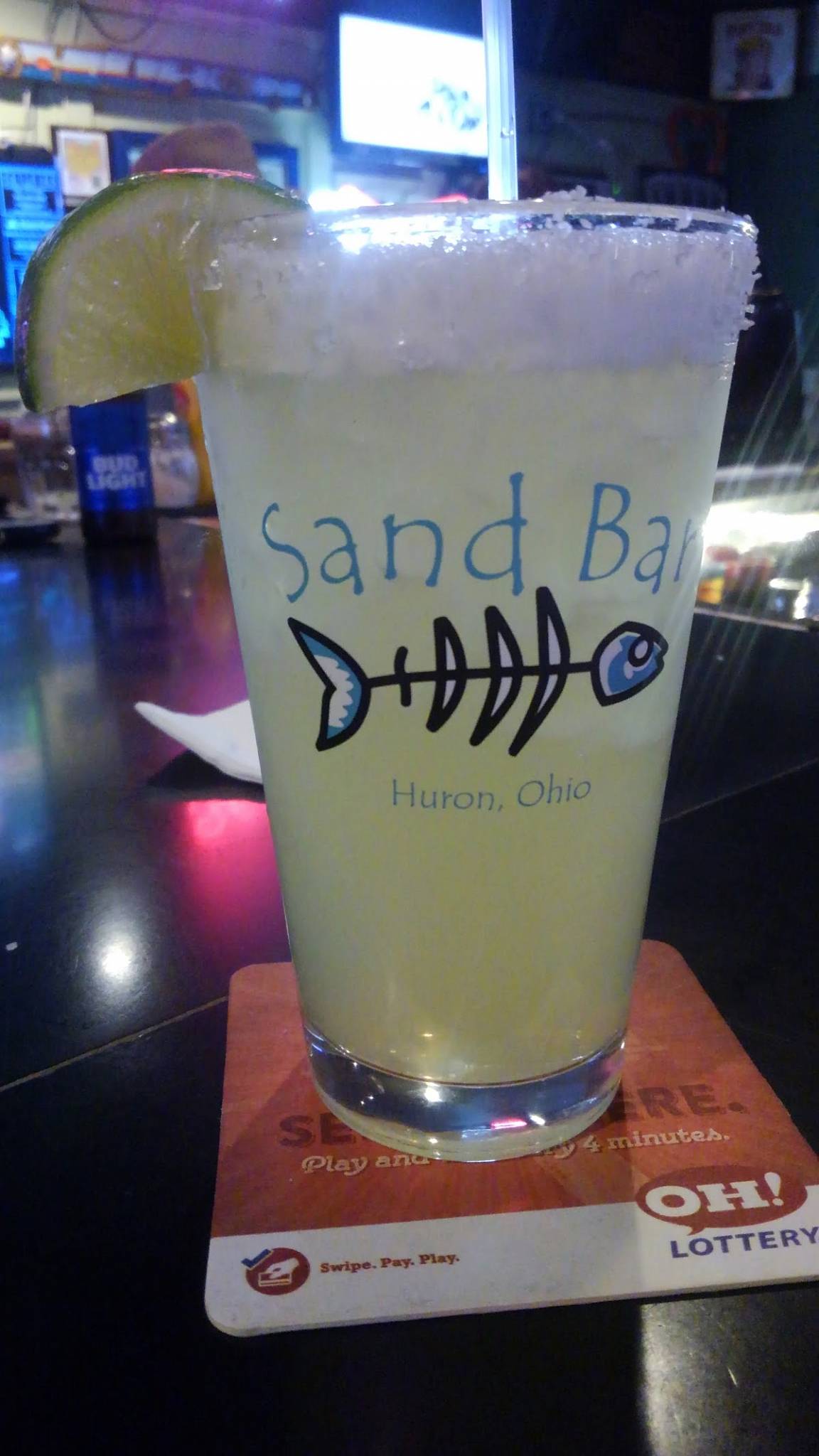 Menu at Sand Bar, Huron
