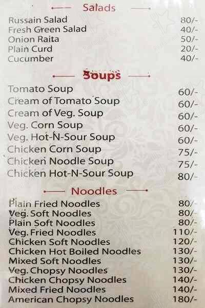 Menu at The Food Bunk, Hyderabad