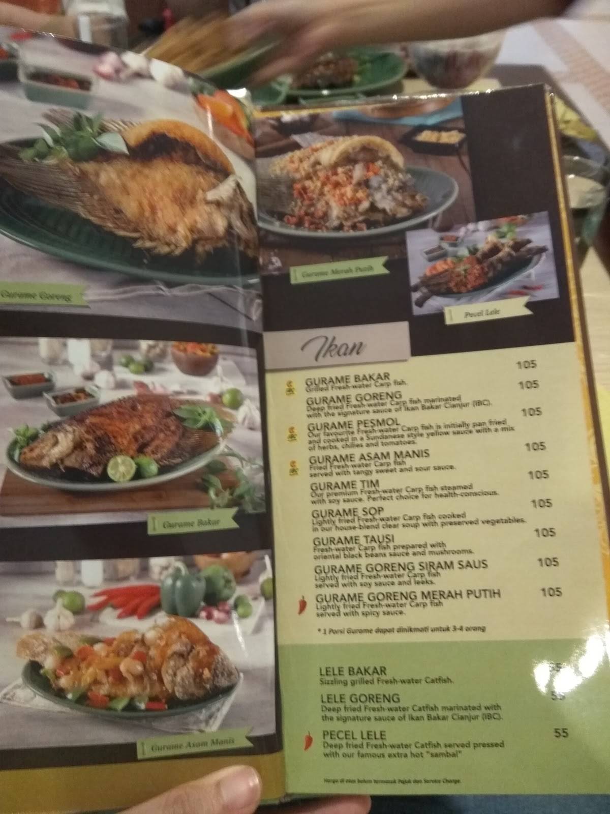Menu at Ikan Bakar Cianjur - Batam restaurant, Batam, Jl. Centre Point