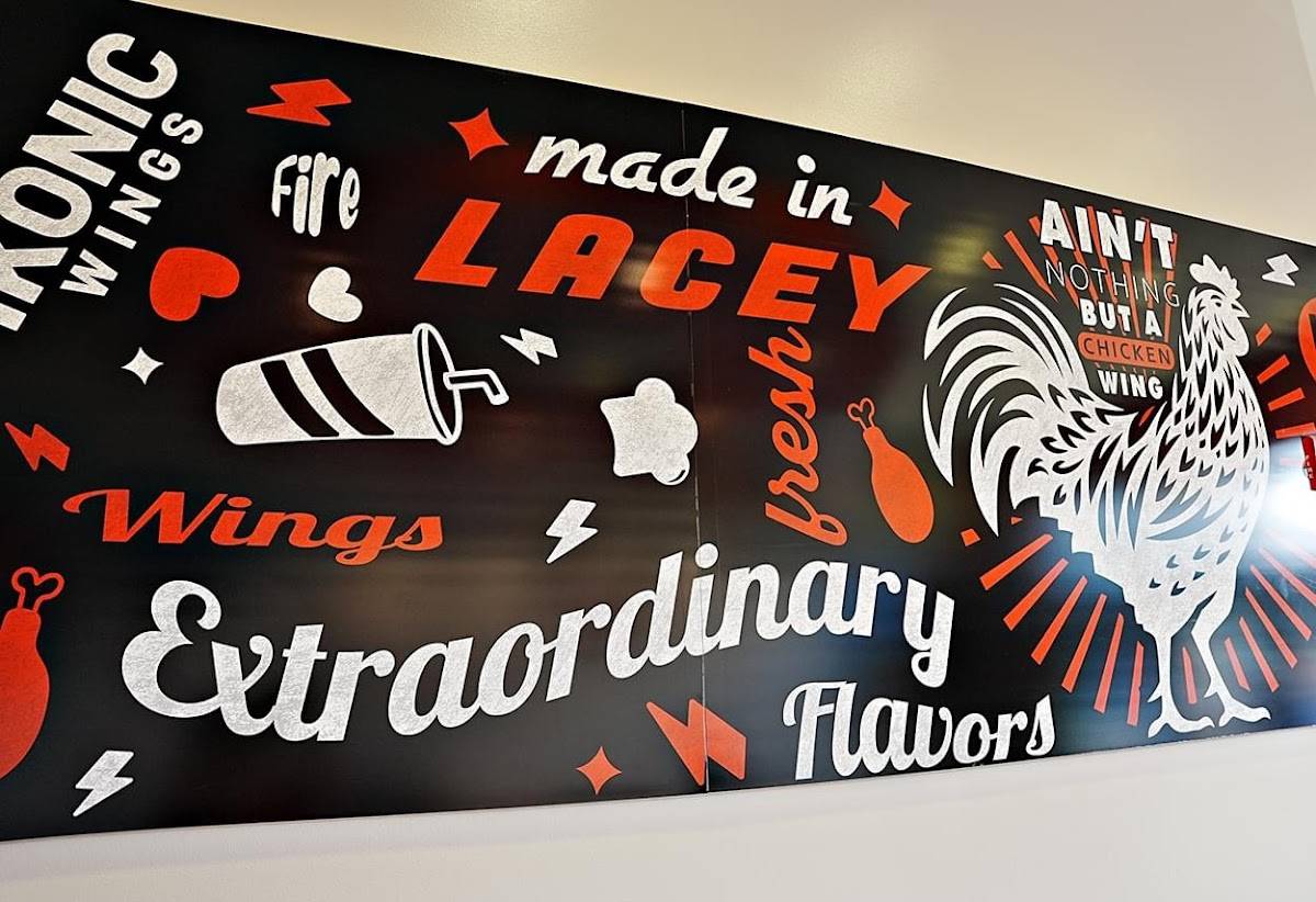 Menu at Ikonic Wings restaurant, Lacey