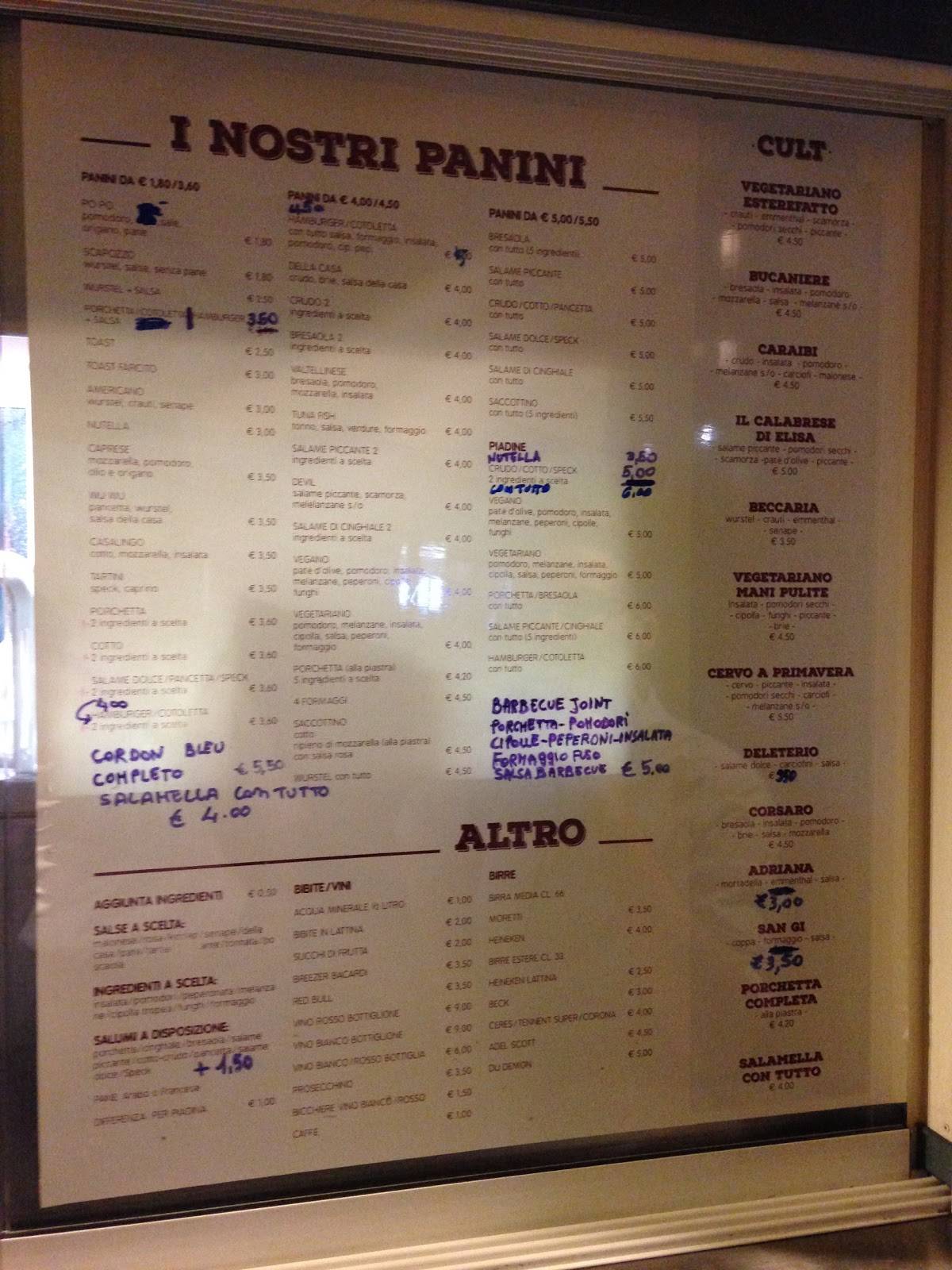 Menu da Il Chiosco ARCOBALENO, Milano