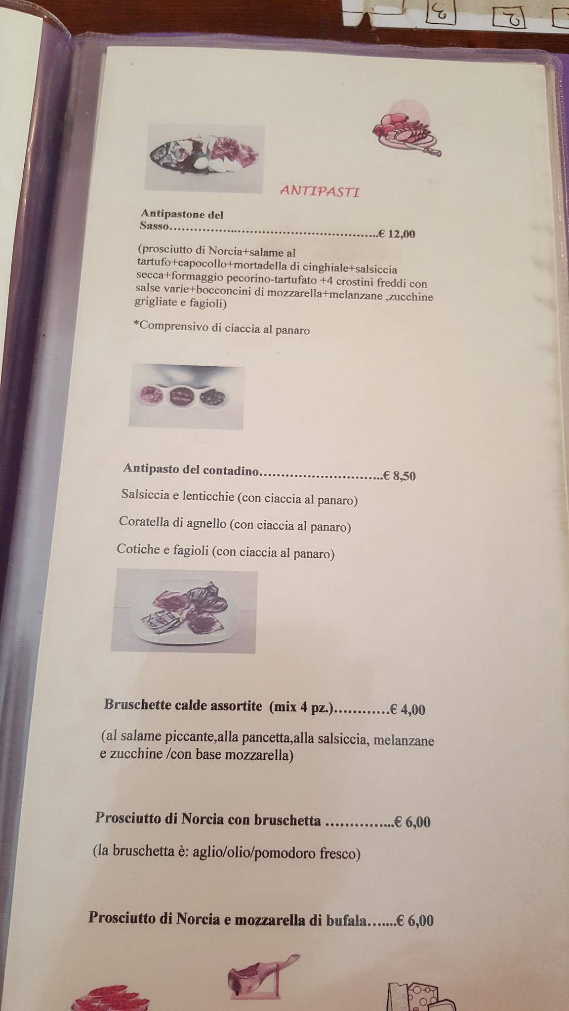 Menu da Il Sasso pub & bar, Città di Castello, Citta'