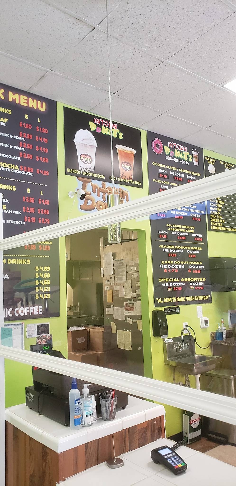 Menu at Intown Donutz & Boba Tea fast food, Winston-Salem, 167 Jonestown Rd
