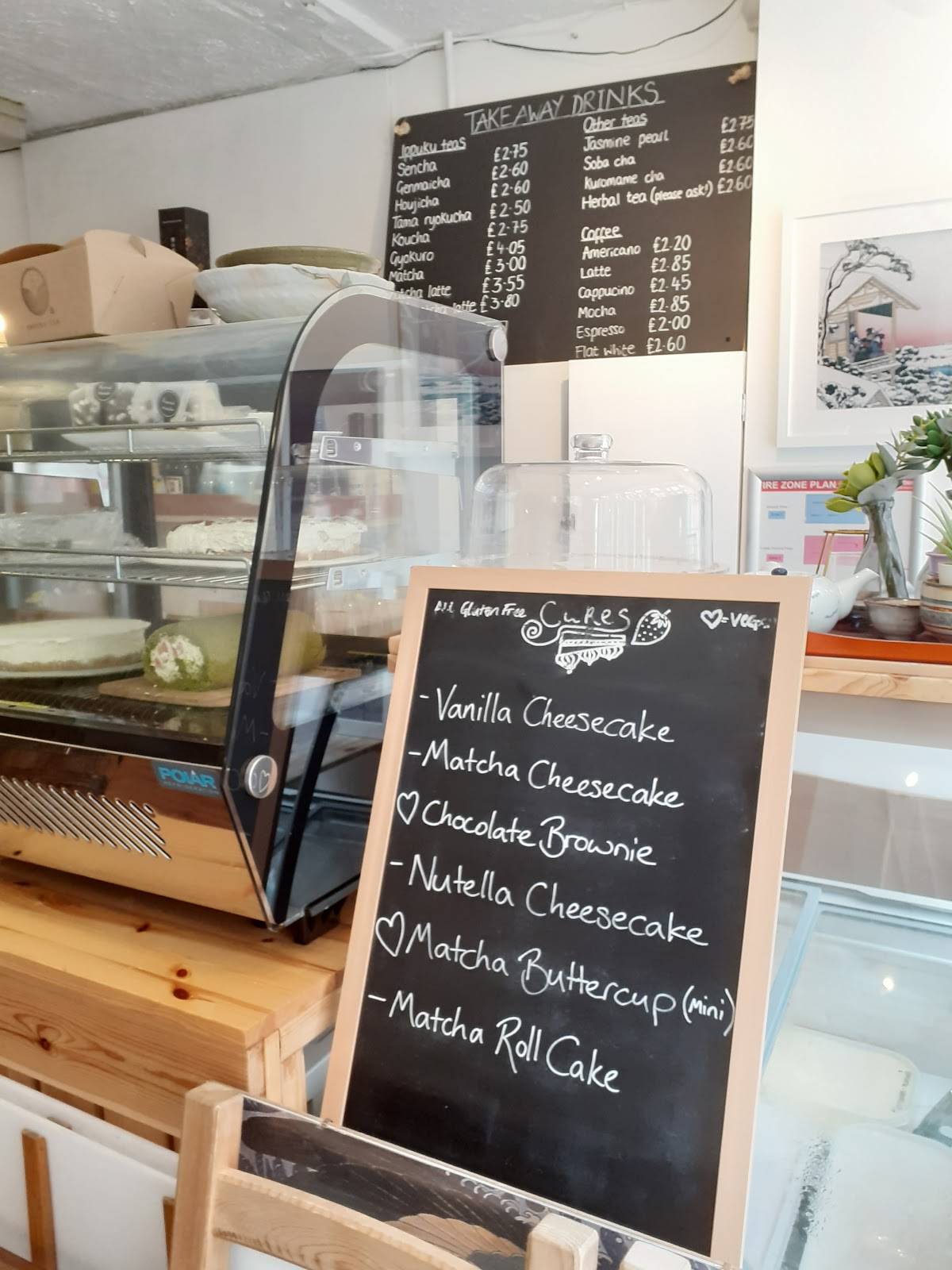 Menu at Ippuku Tea House cafe, York
