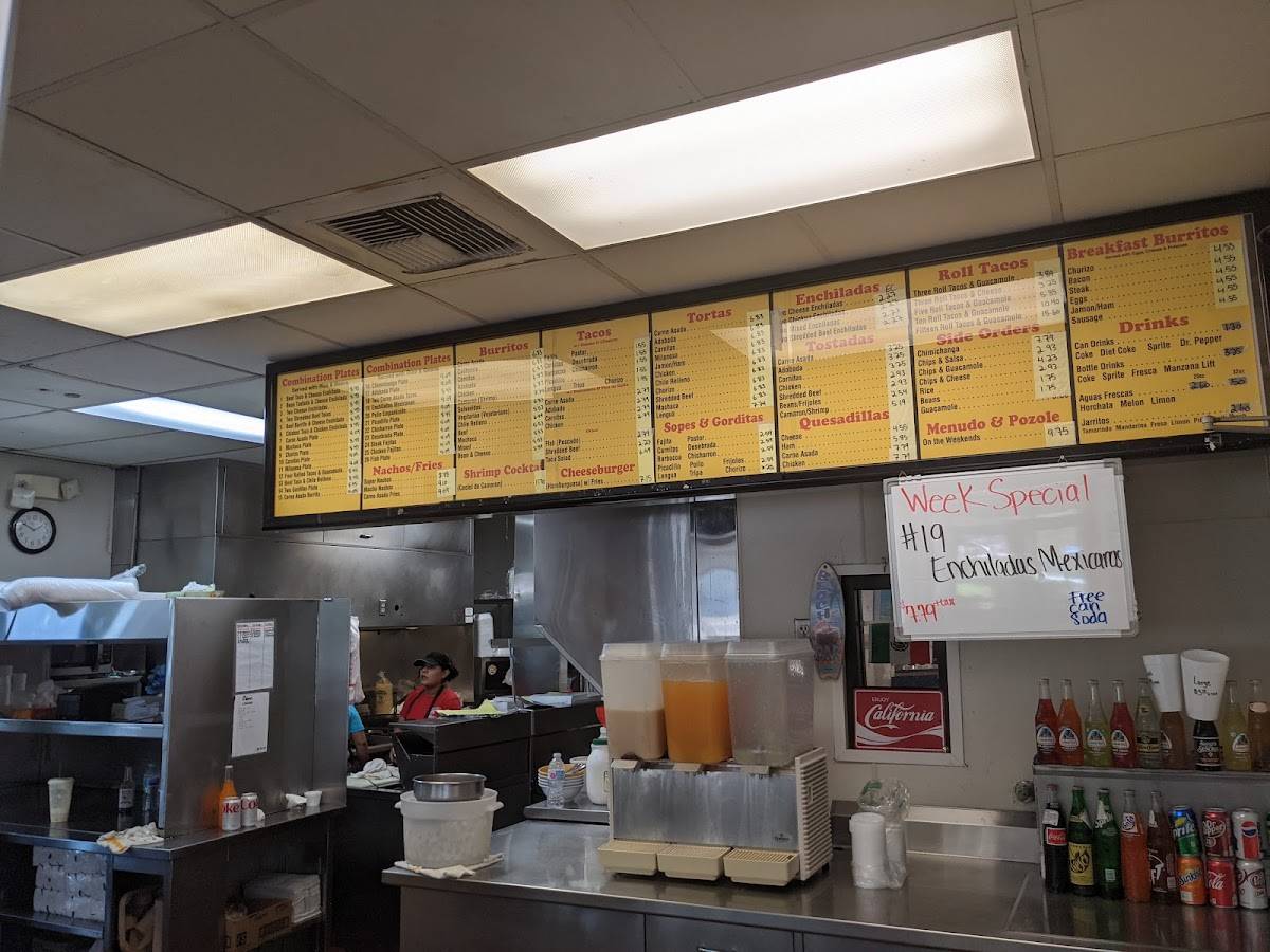 Menu at San Diego Tacos restaurant, Irving, N MacArthur Blvd