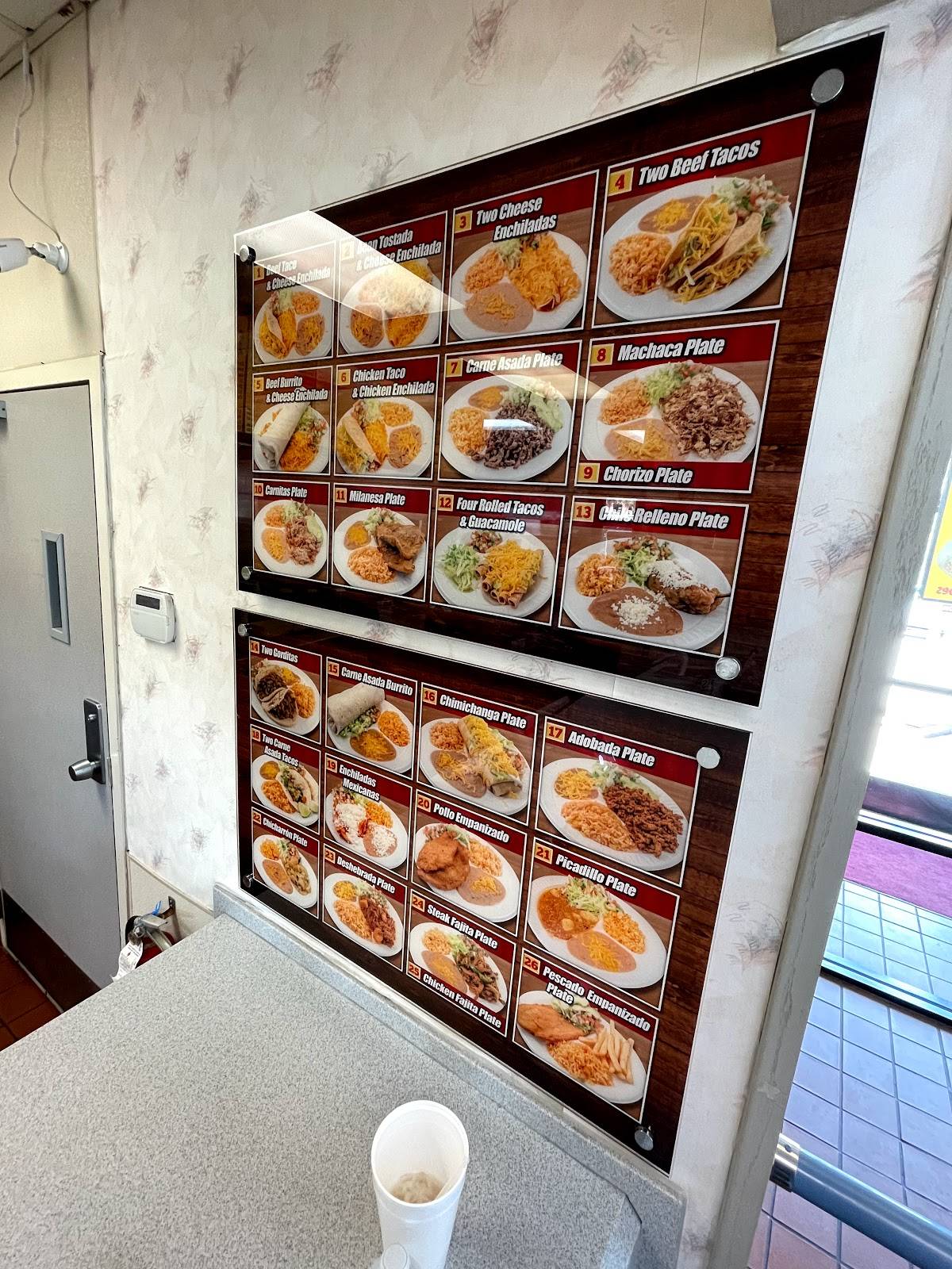 Menu at San Diego Tacos restaurant, Irving, N MacArthur Blvd