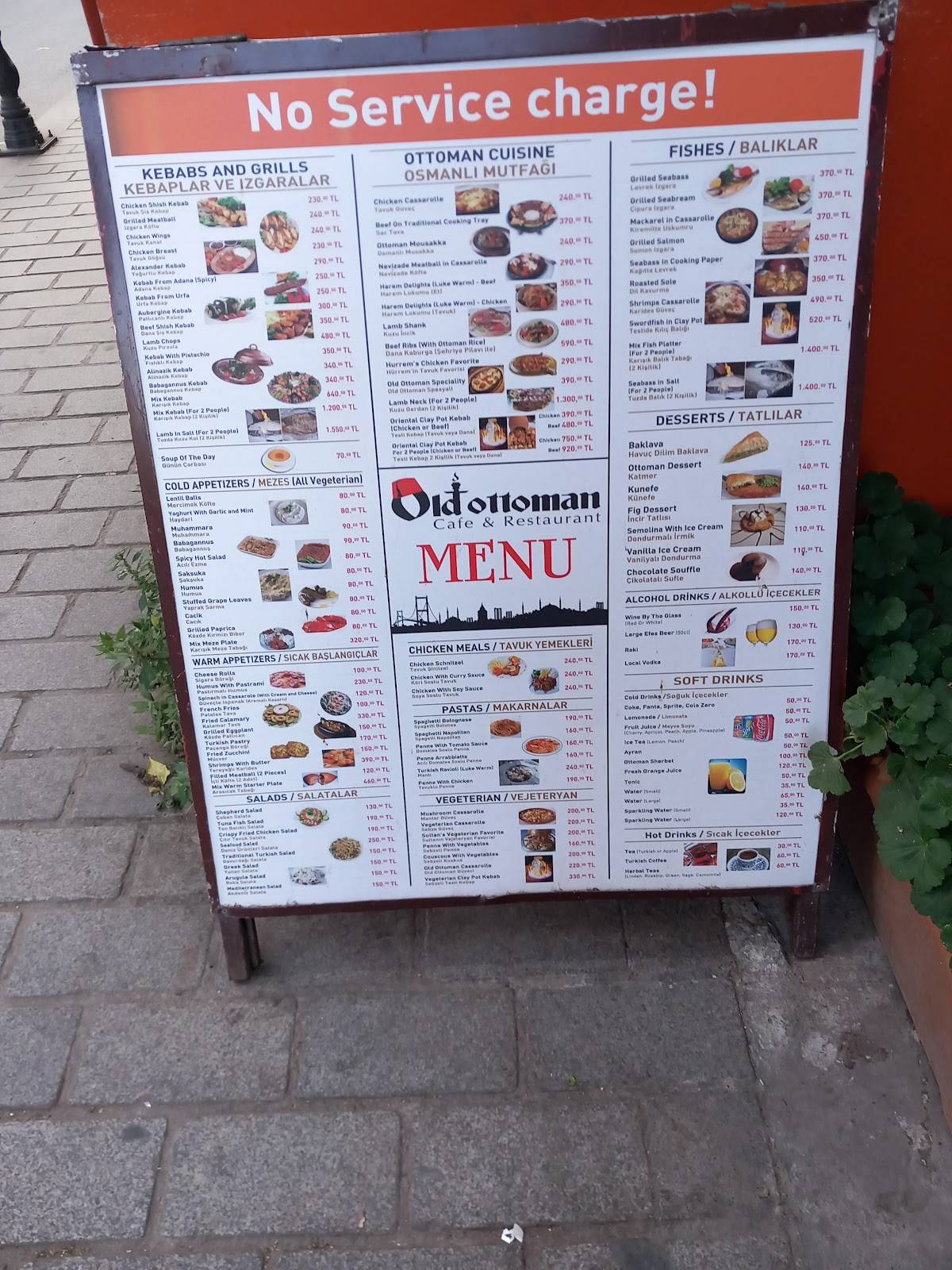 Menu at Old Ottoman Cafe & Restaurant, Istanbul, Cağaloğlu Hamamı Sk ...