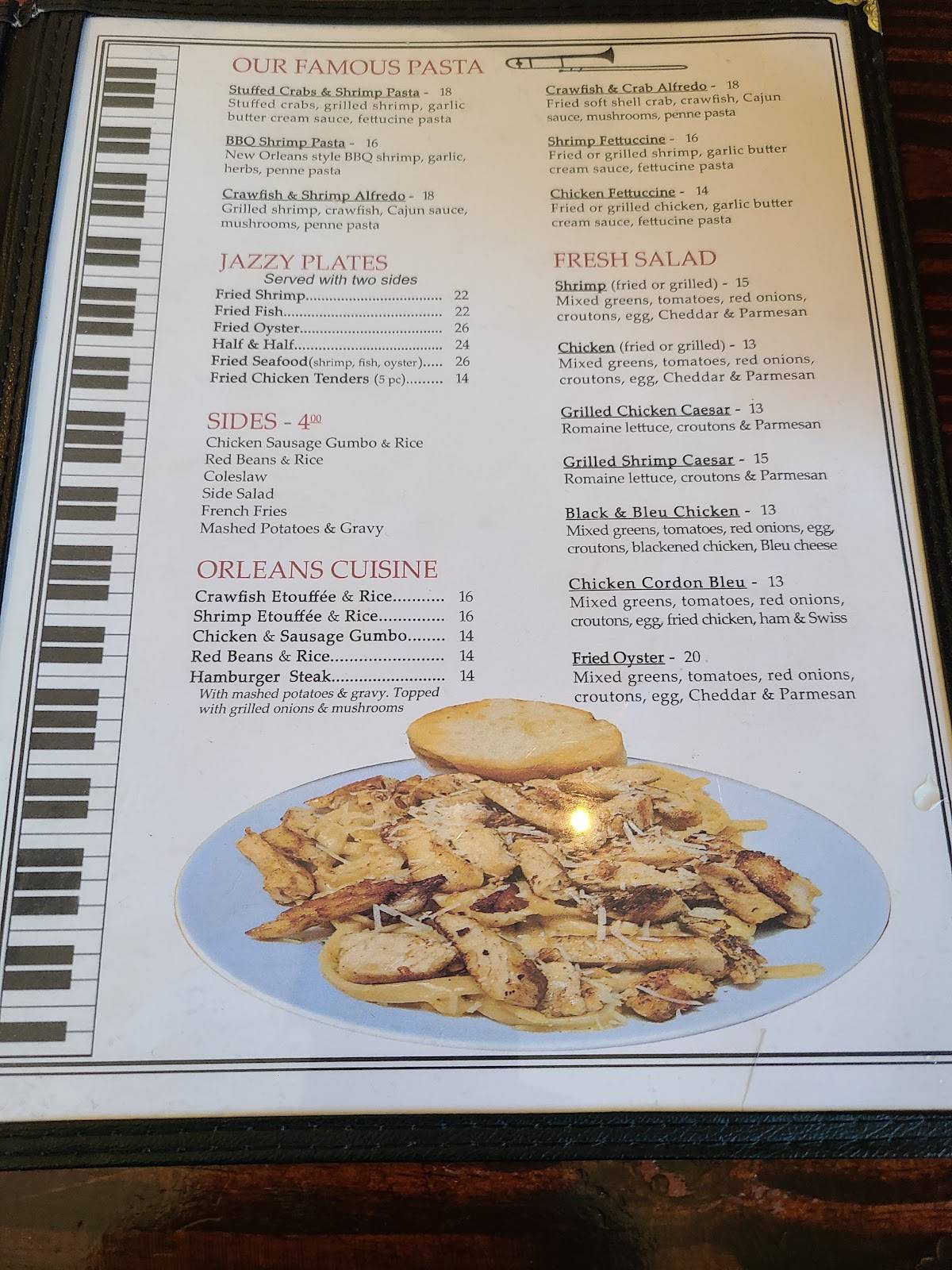 Menu at Jazzy Pete's Poboys restaurant, Slidell