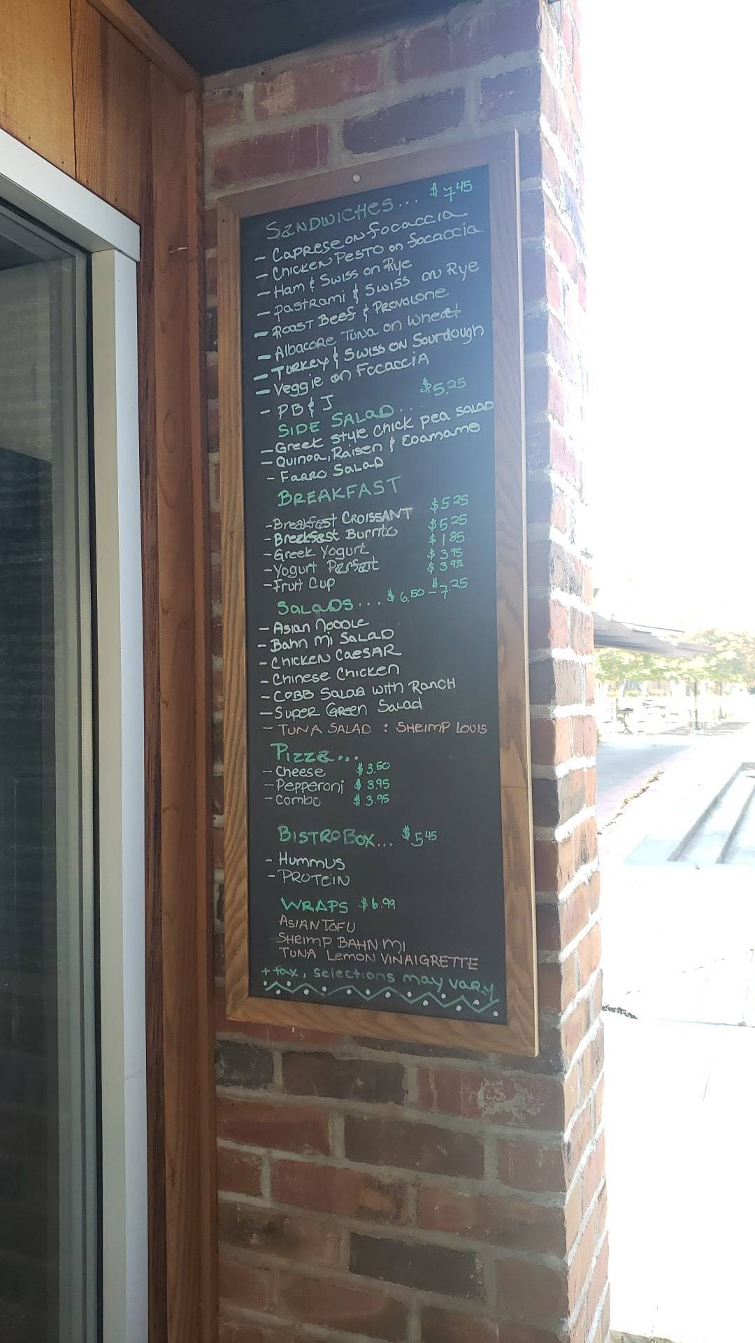 Menu at KJ's Café a la Carte Espresso Bar, Los Altos Hills