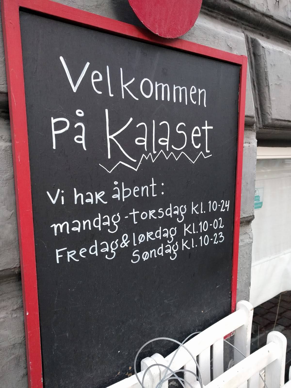 Menu at Kalaset cafe, Copenhagen