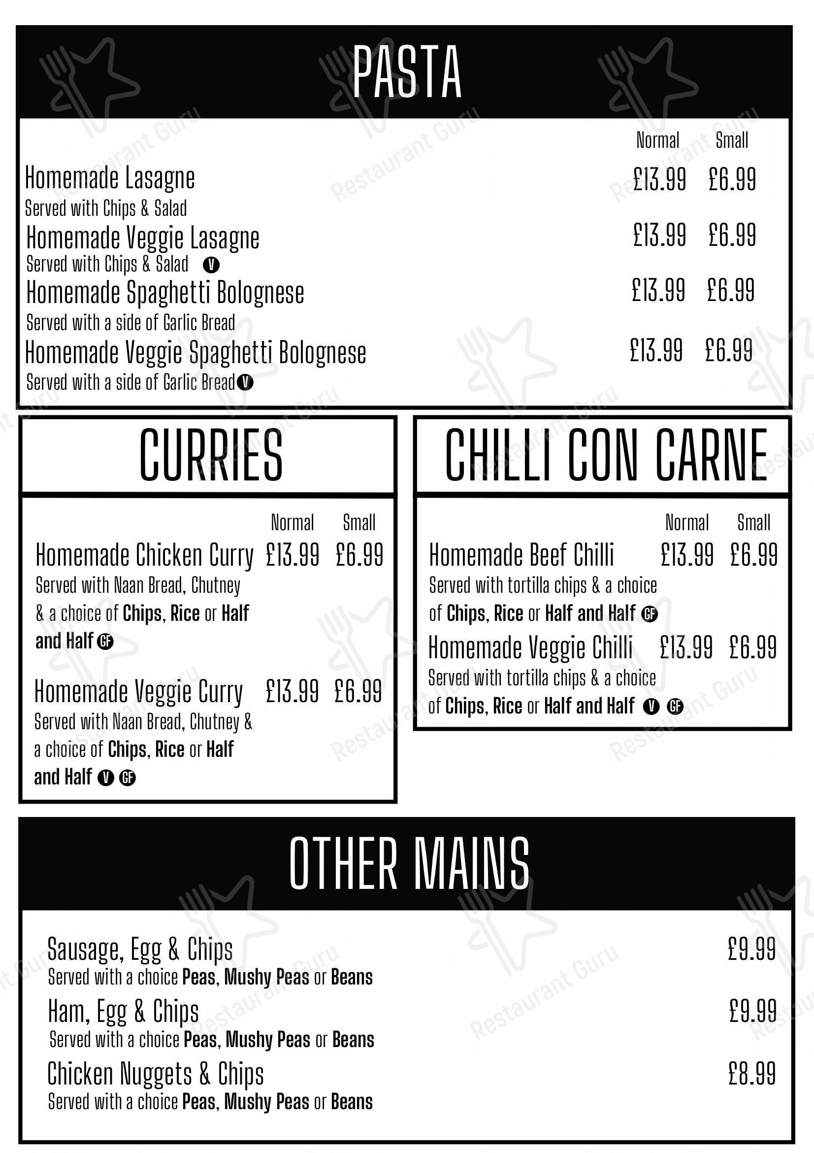 Menu at The London Inn pub & bar, Bude-Stratton