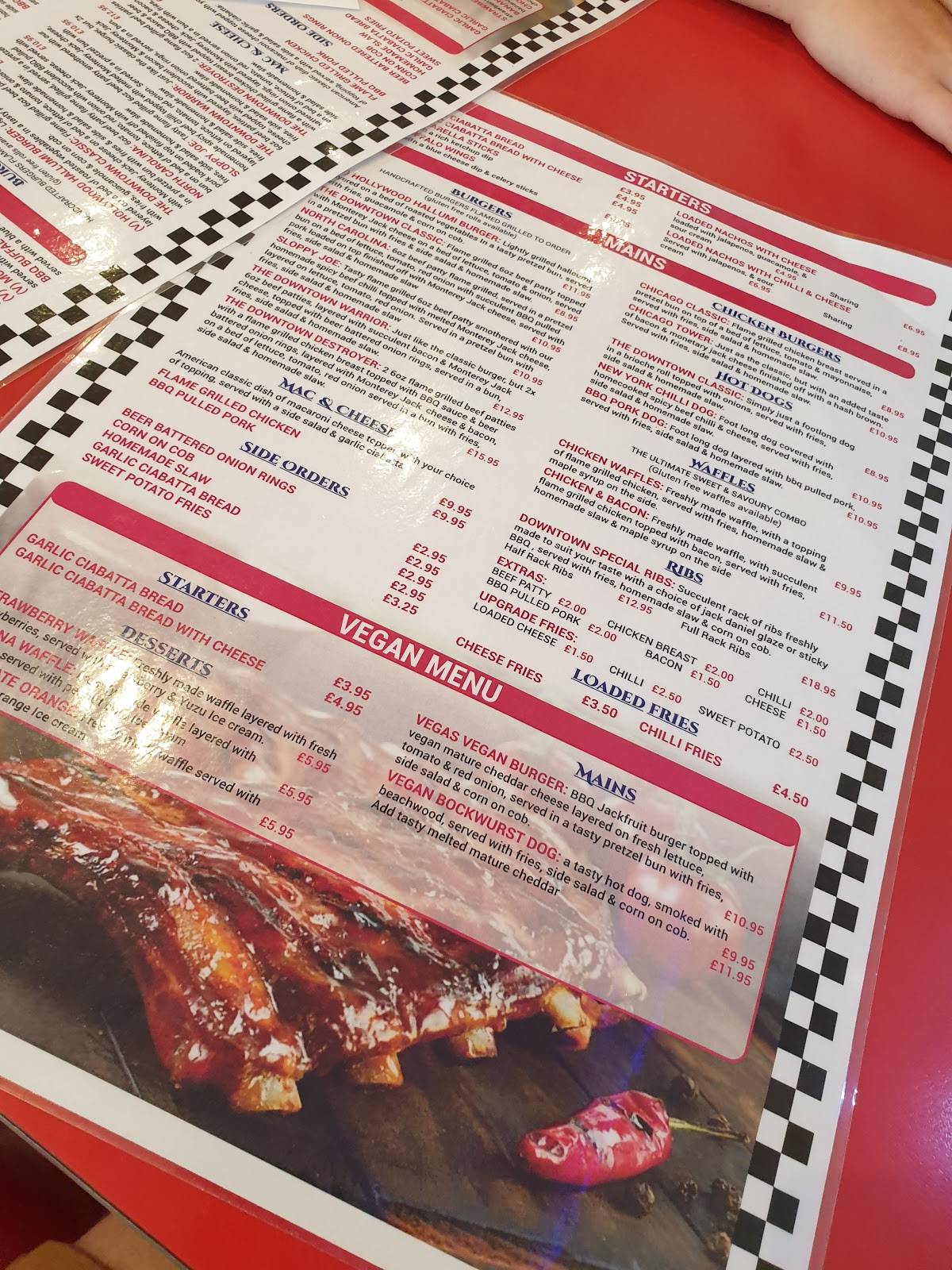 Menu at Kings Diner restaurant, Hastings