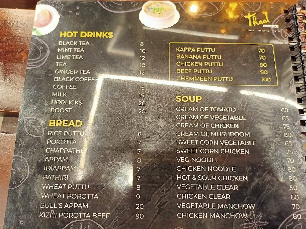 Menu at Thaal Kitchen, Kochi, +PCF