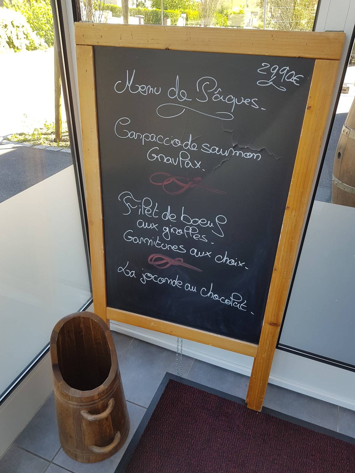 Menu au La Table d'Alsace restaurant, Reichshoffen