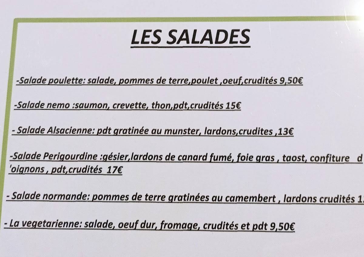 Menu au La Taverne Saint Denis restaurant, Héricourt-en-Caux