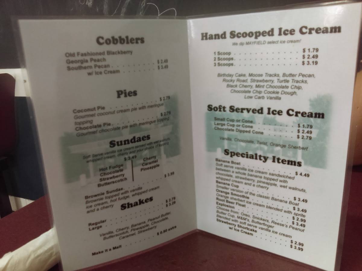 Menu at Dari-Dip restaurant, LaFayette