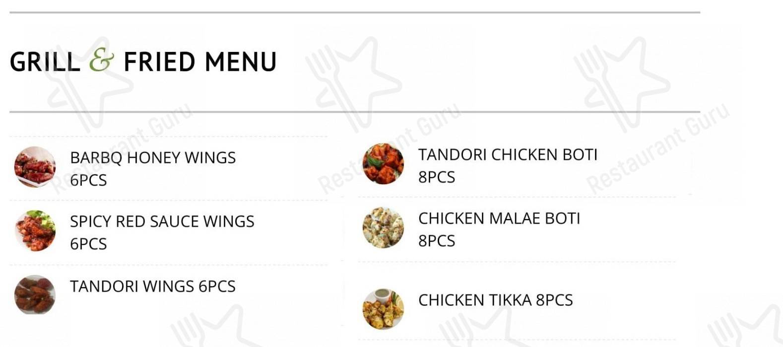Menu at Lahori Sizzle restaurant, Hässleholm