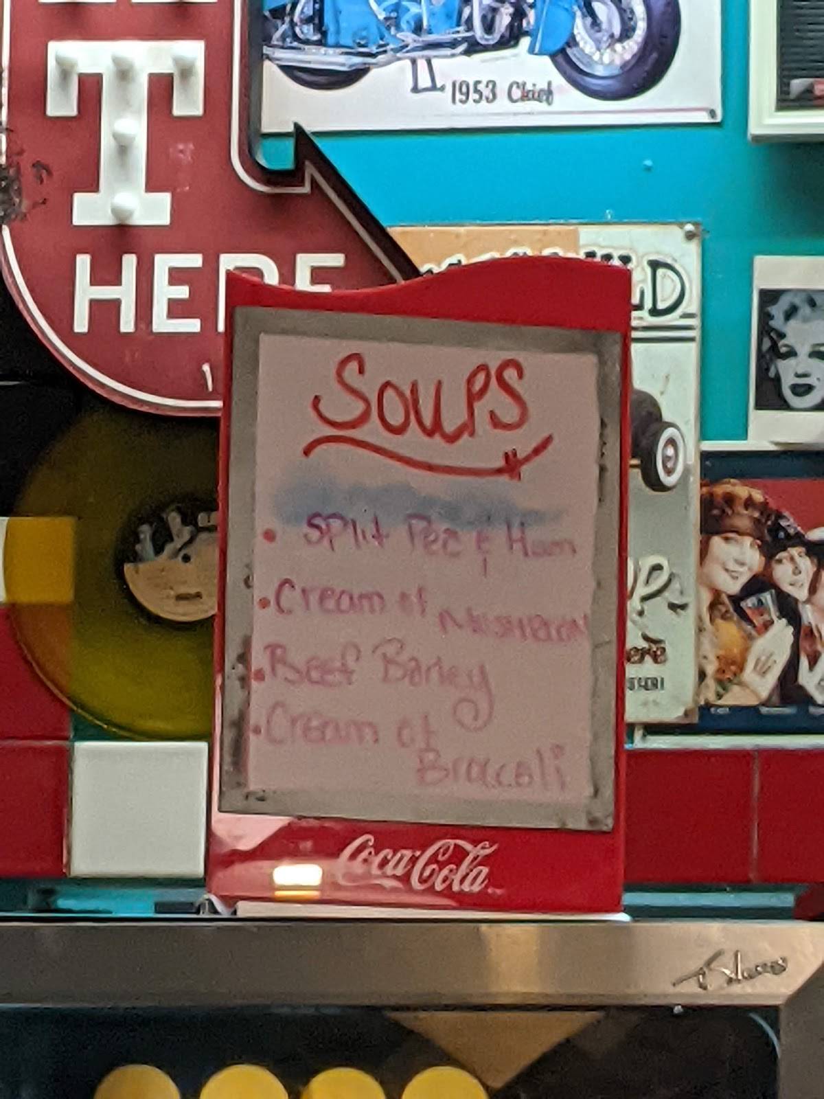 Menu at Bobby Sox 50's Diner restaurant, Maple Ridge