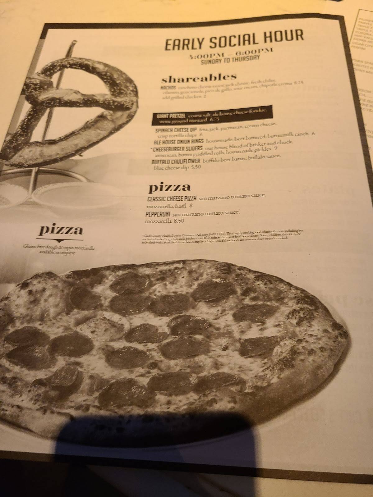 Menu at 90 NINETY Bar + Grill, Las Vegas