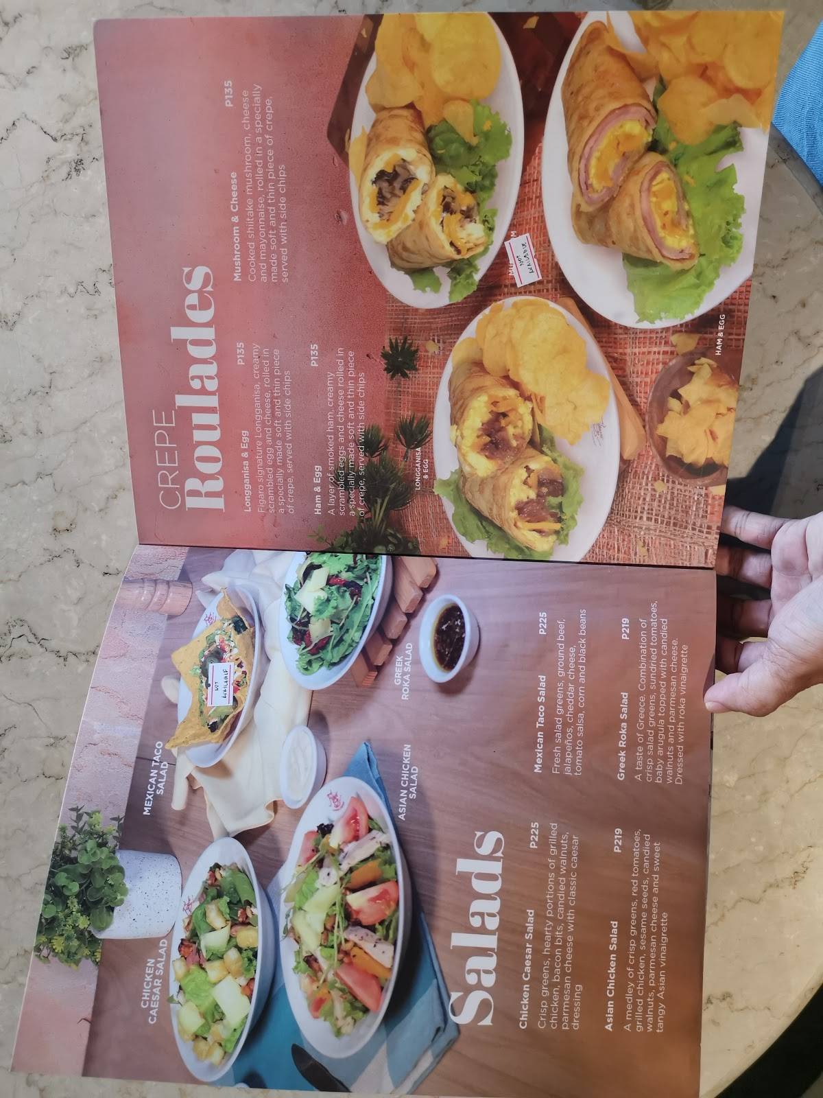 Menu at Figaro Coffee - Legazpi City cafe, Legazpi City