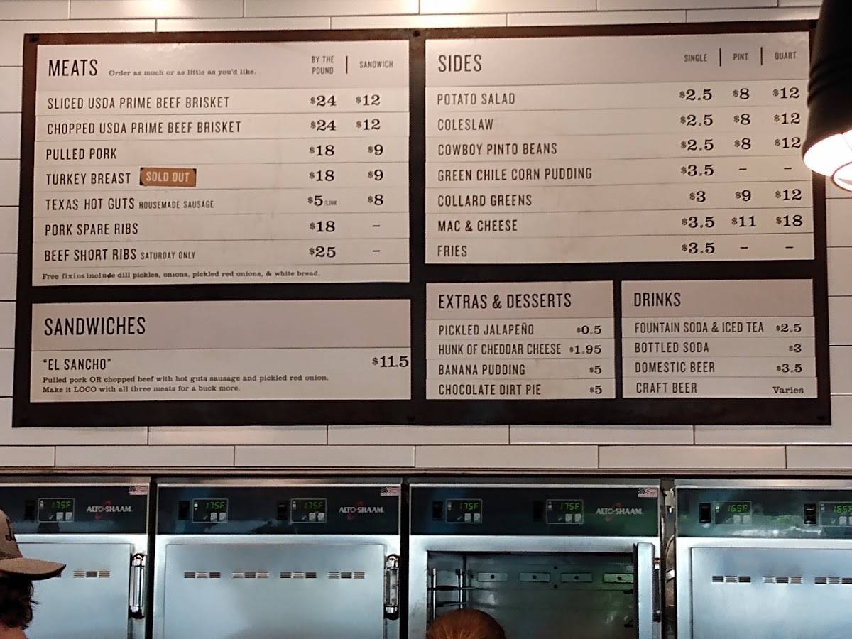 Menu at Lewis Barbecue Charleston, Charleston