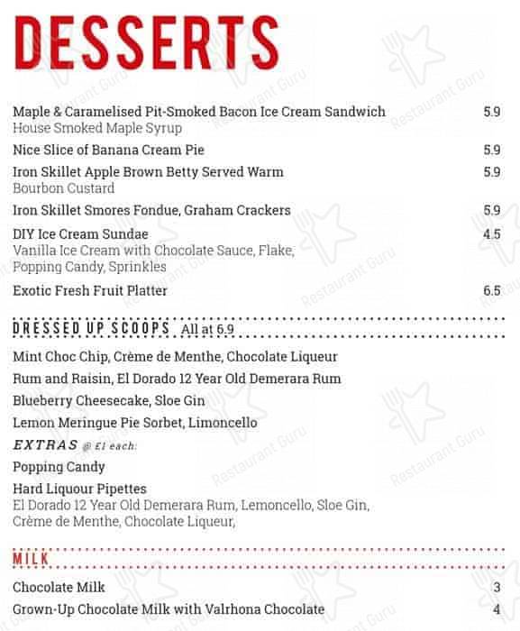 Menu at Big Easy Restaurant - Kings Road, Chelsea, London, 332-334 King ...