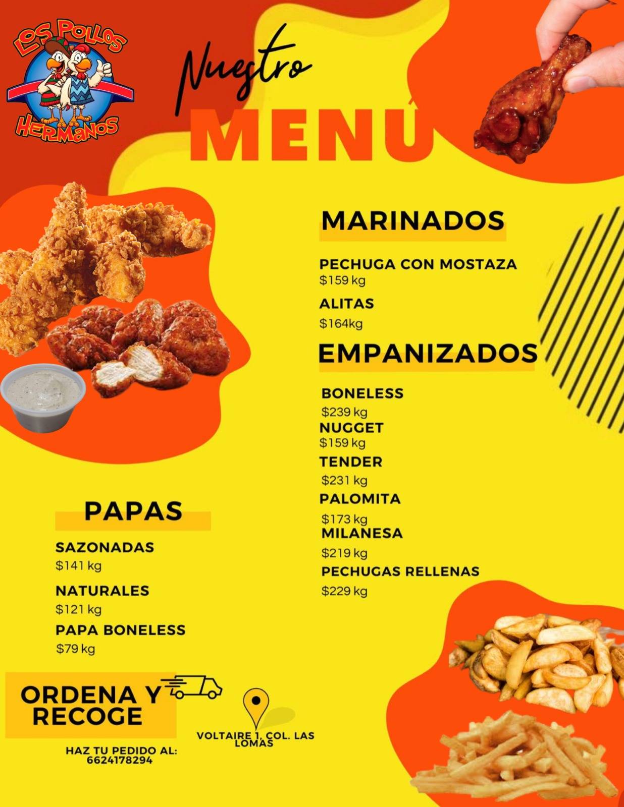 Menu at Expendio Bachoco "Los Pollos Hermanos" restaurant, Hermosillo