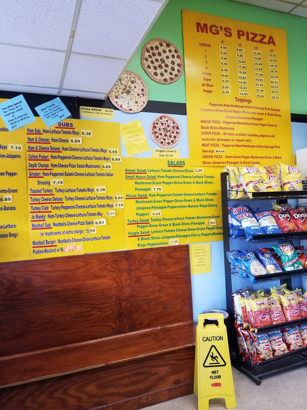 Menu at MG'S Pizza pizzeria, Robstown