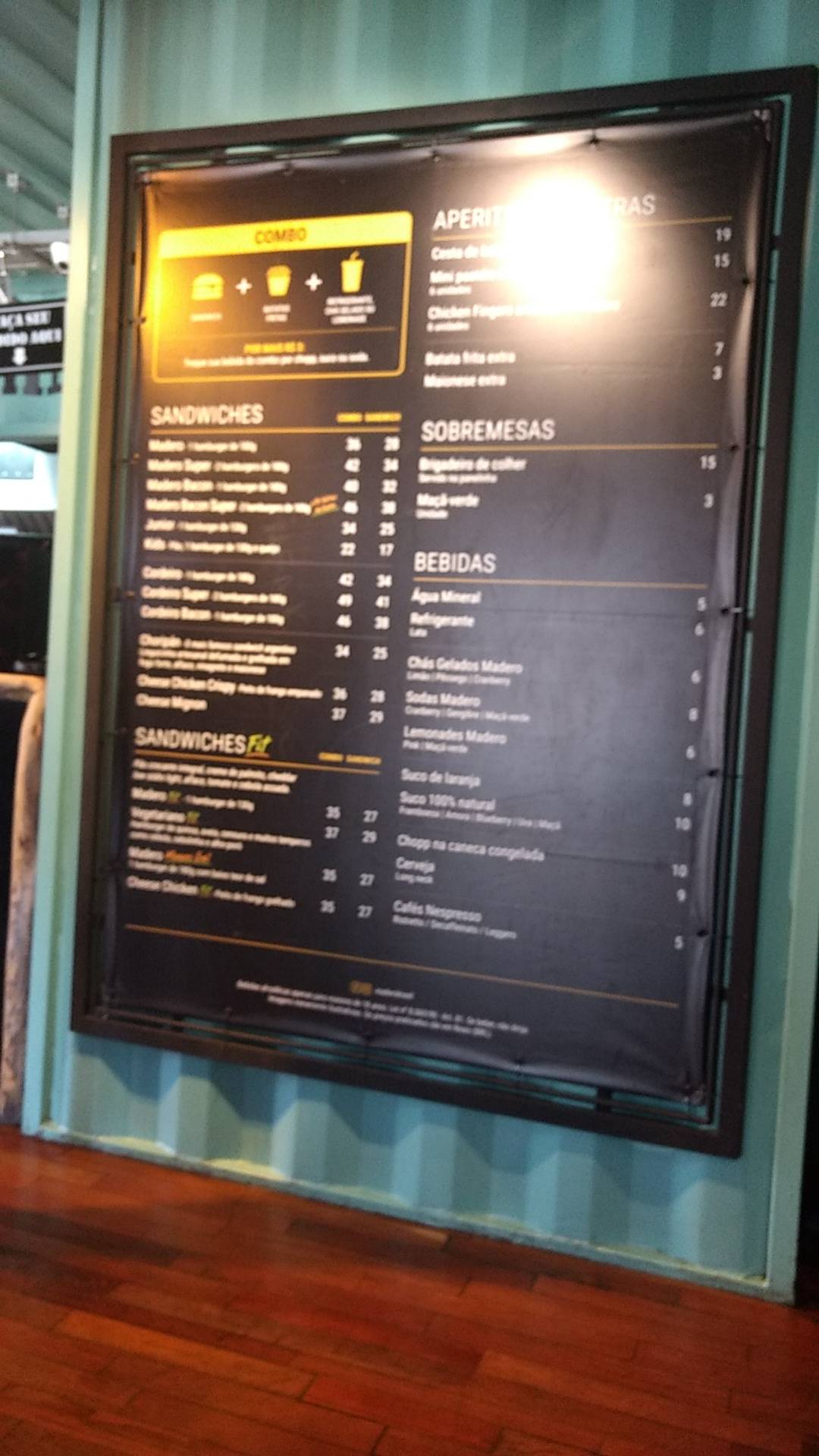 Menu em Madero Container restaurante, Canoas