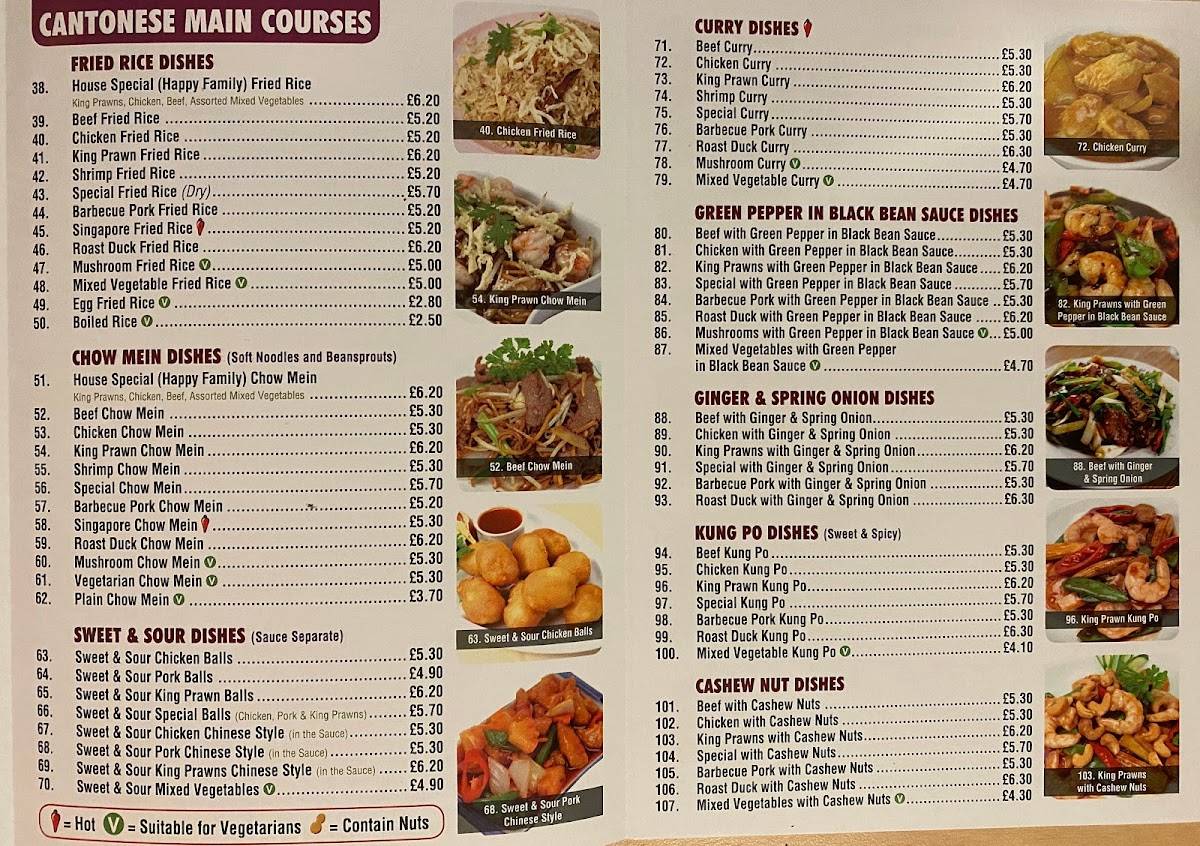 Menu at Magic Wok fast food, Coningsby
