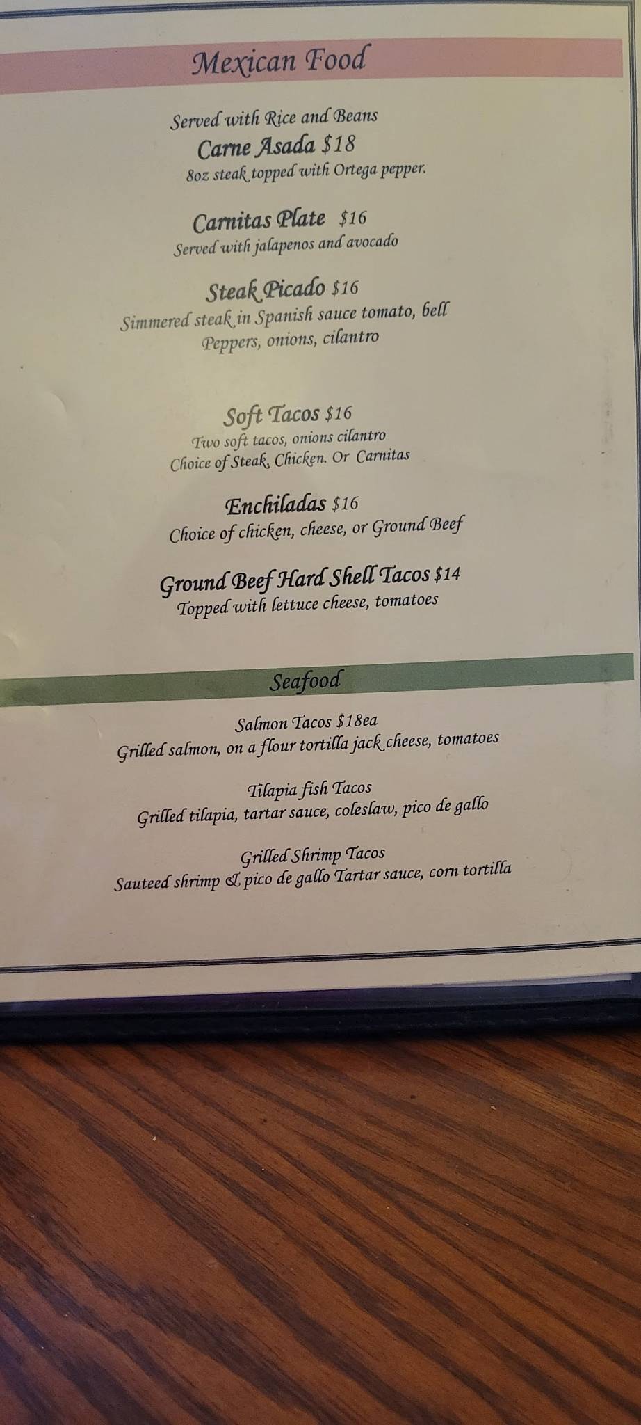 Menu at Magpie's Grill restaurant, La Cañada Flintridge
