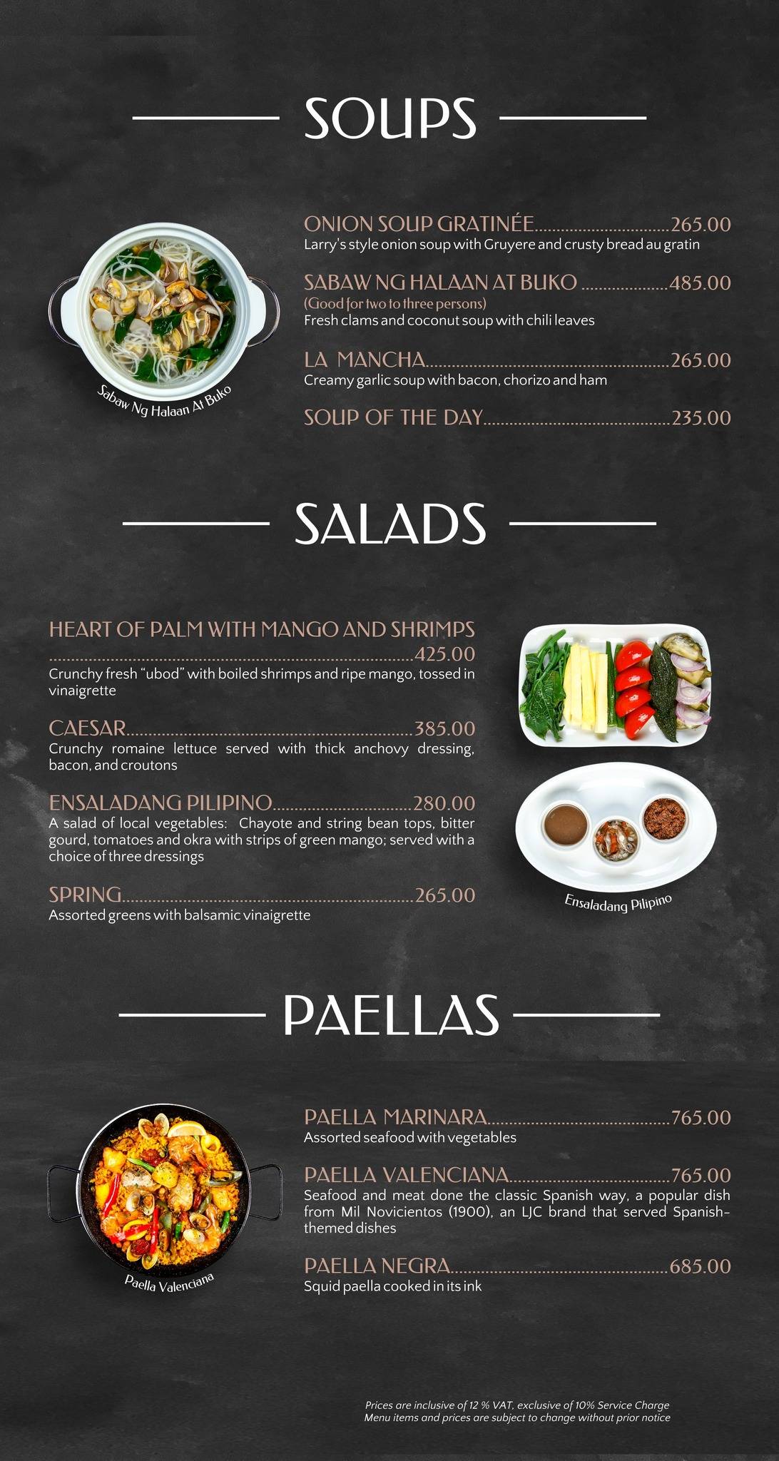 Menu at Lorenzo's Way restaurant, Makati, Greenbelt