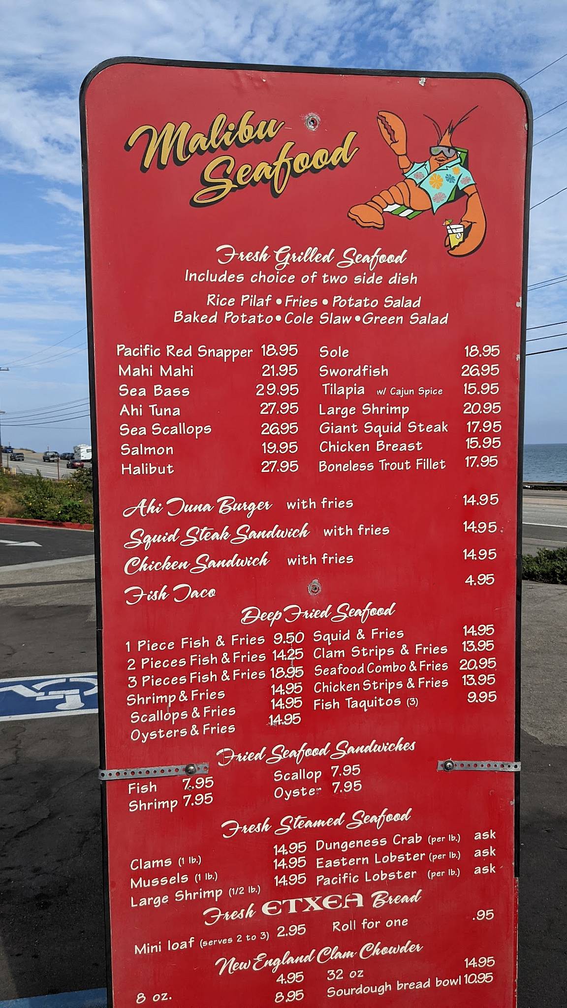 Menu at Malibu Seafood Fresh Fish Market & Patio Cafe, Malibu