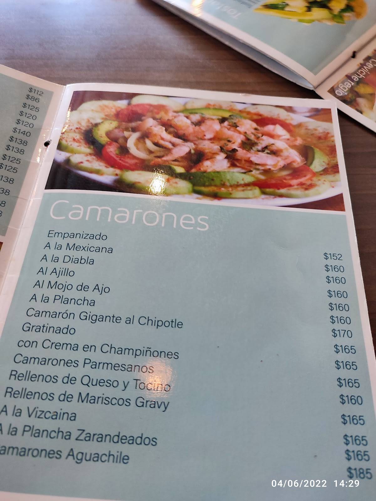 Carta del restaurante Mariscos El Calamar Sucursal Apodaca Centro ...