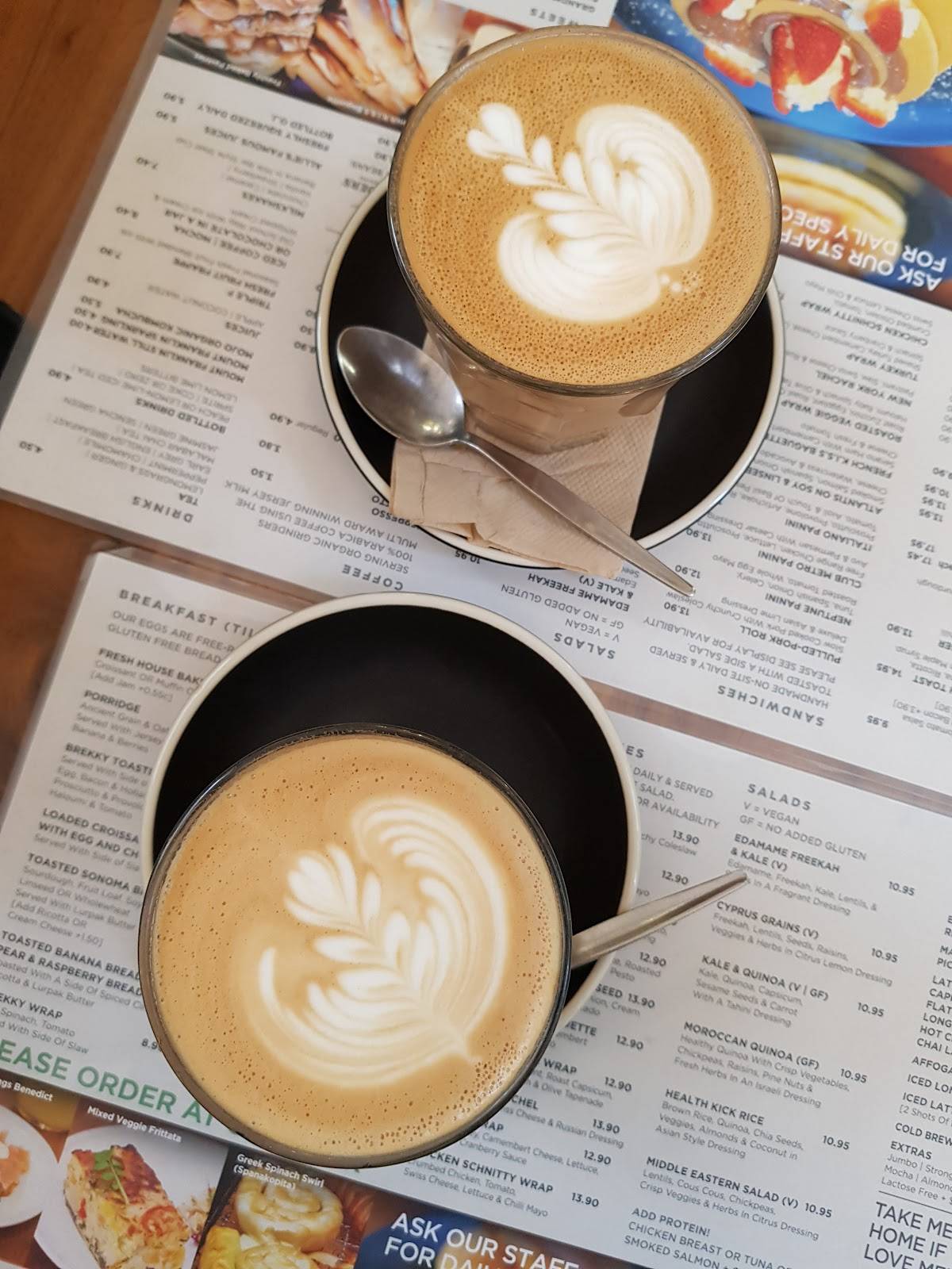 Menu at Metropole Cafe, Sydney
