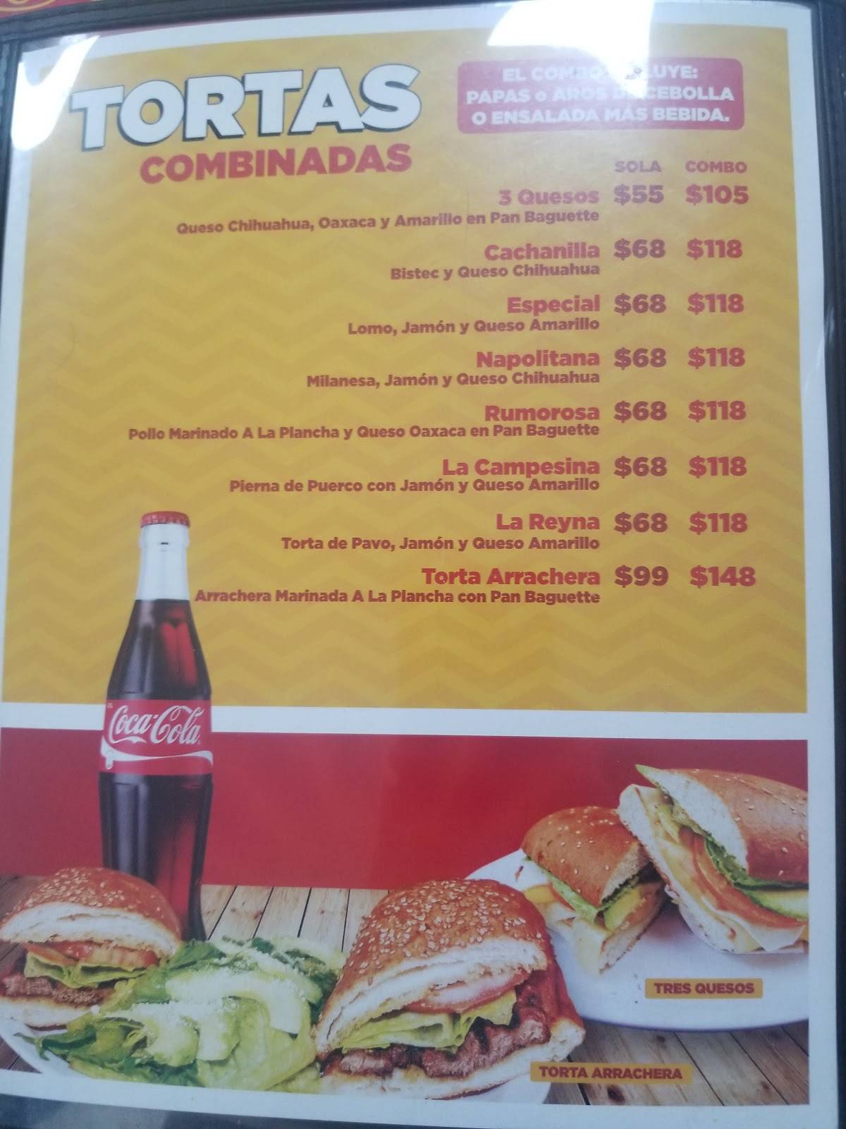 Carta de comida rápida Tortas Omar - Jardines del Lago, Mexicali, Blvd ...
