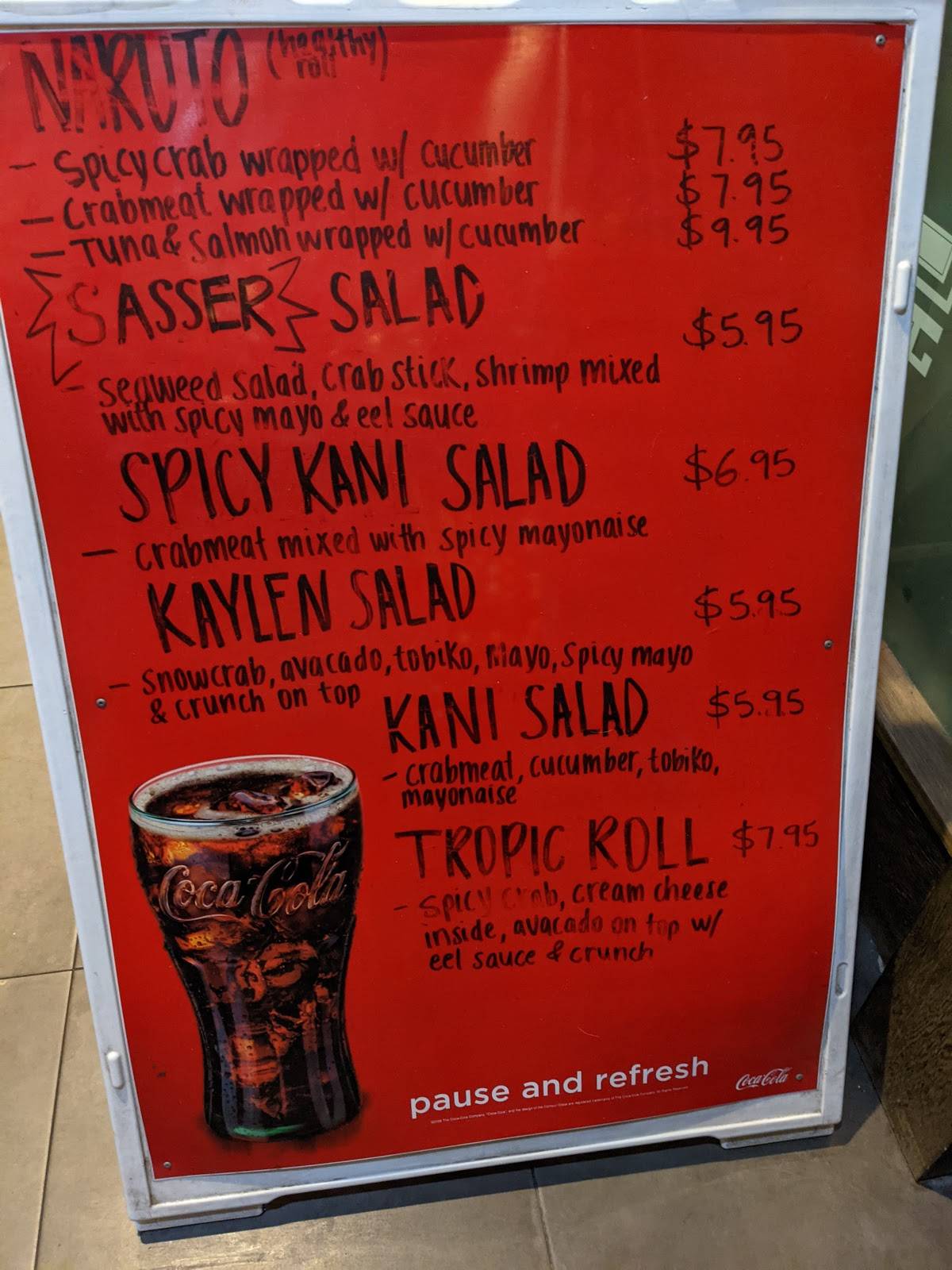 Menu at Mikado Sushi & Steak House restaurant, Pineville