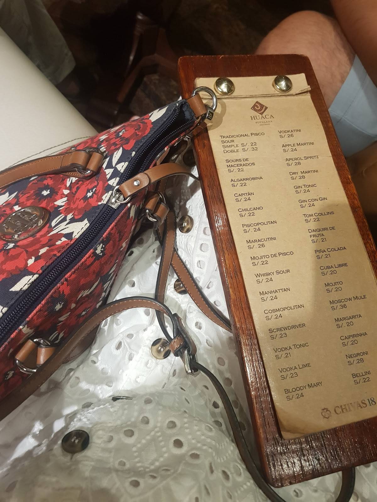 Menu at Restaurant Huaca Pucllana, Lima