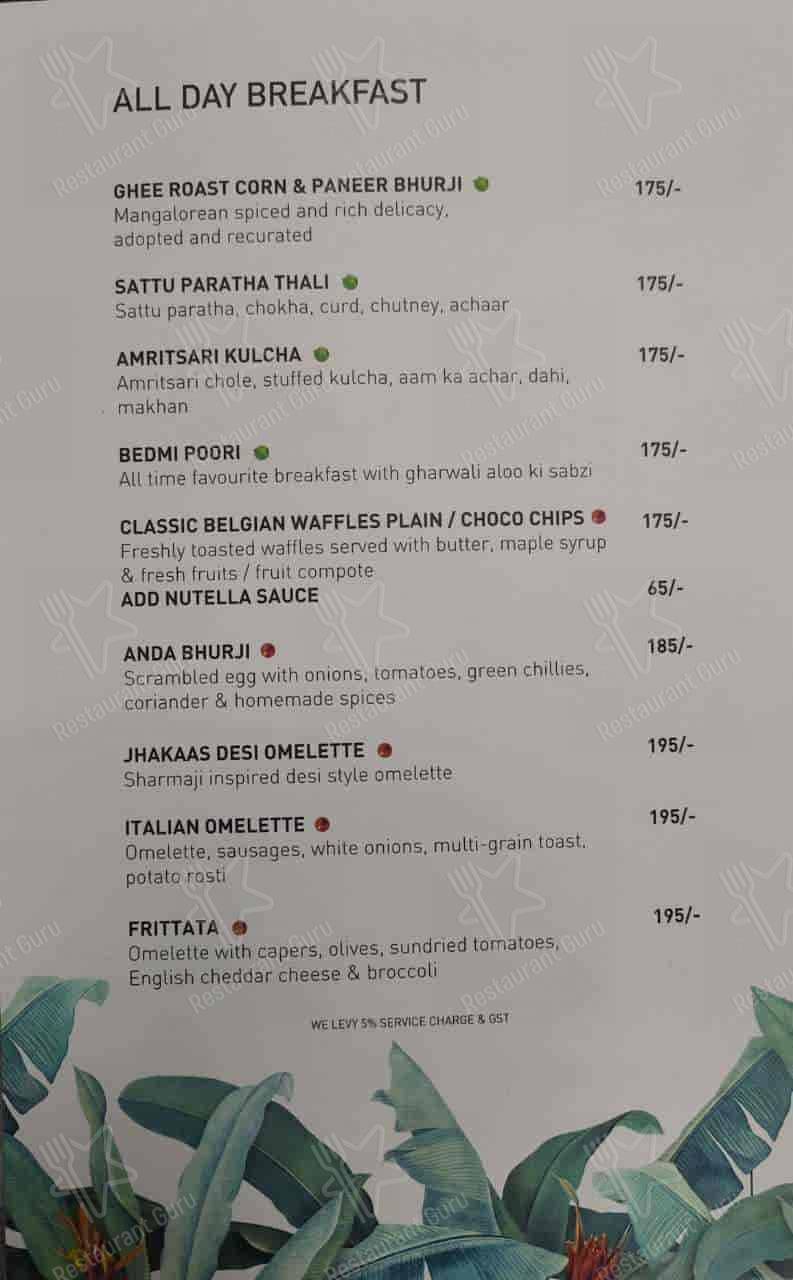 Menu at Mocha Cafe & Bar, Ranchi