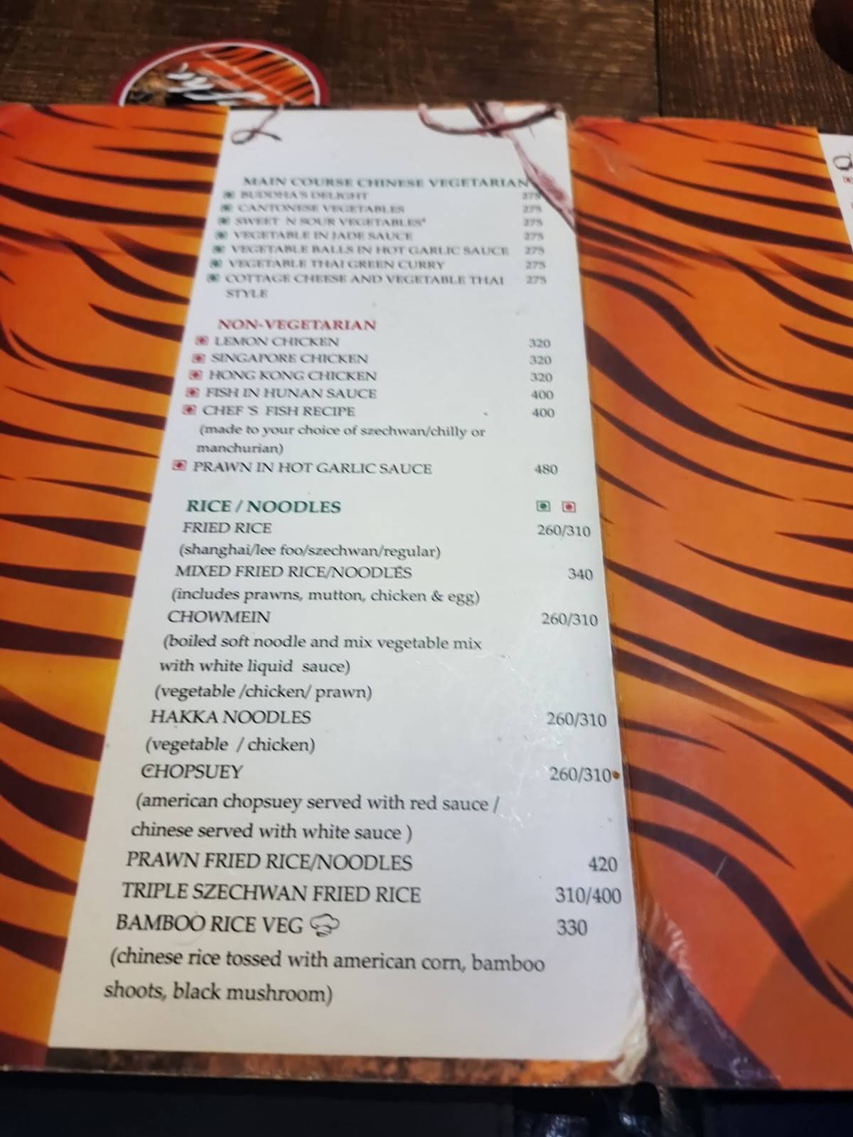 Menu at Gufha Restaurant, Mysuru, Mysuru