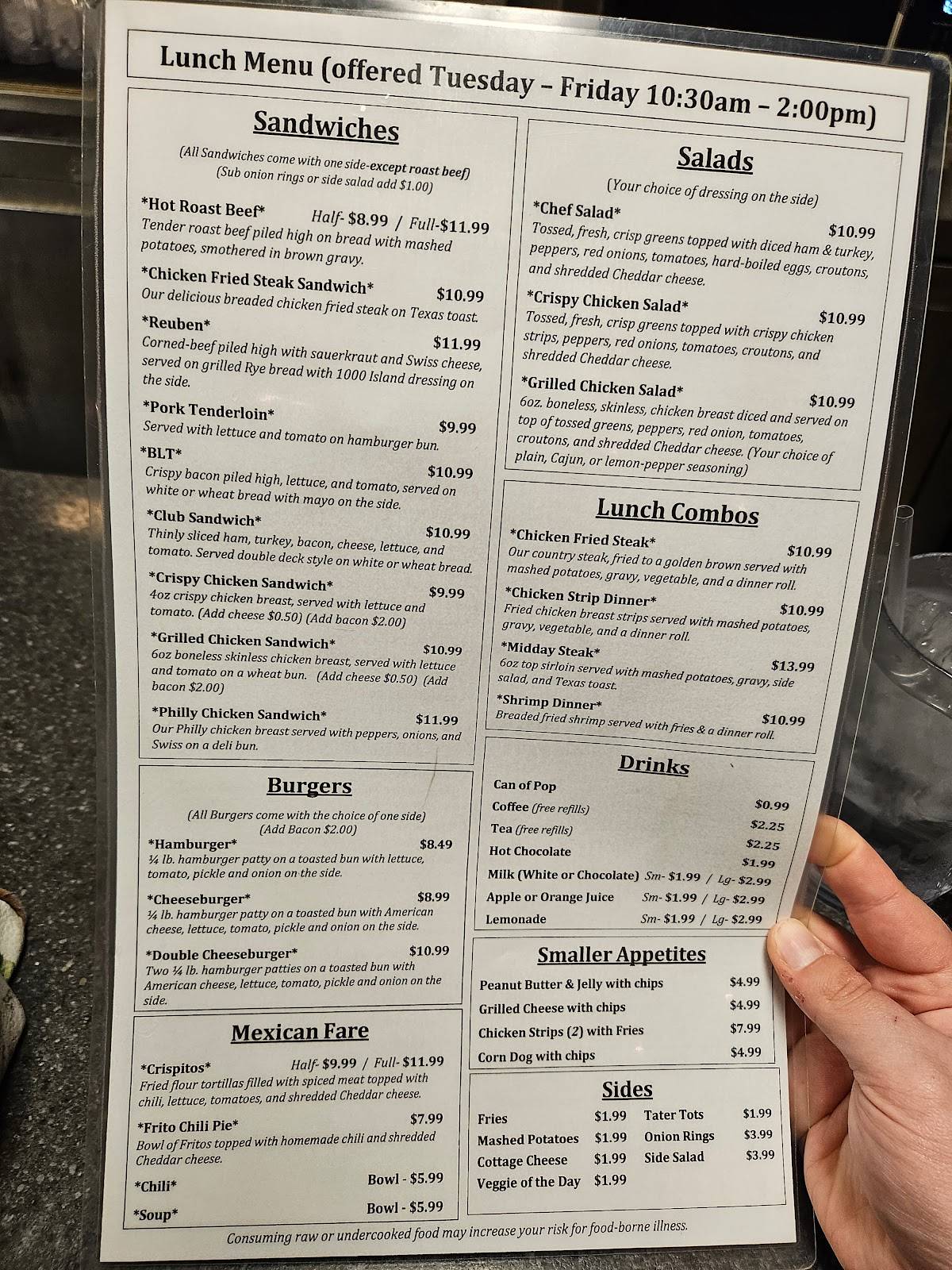 Menu at Neighbors Café restaurant, McPherson