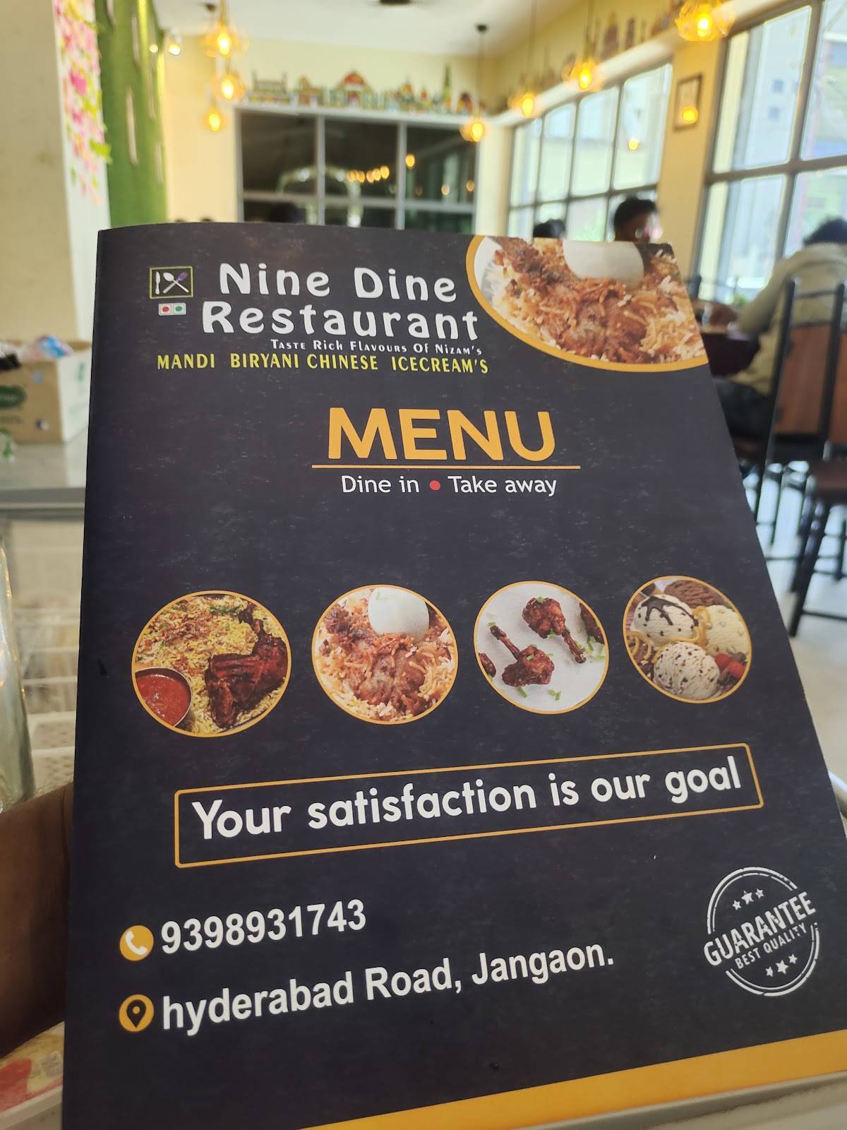 Menu at Nine Dine Restaurant, Jangaon