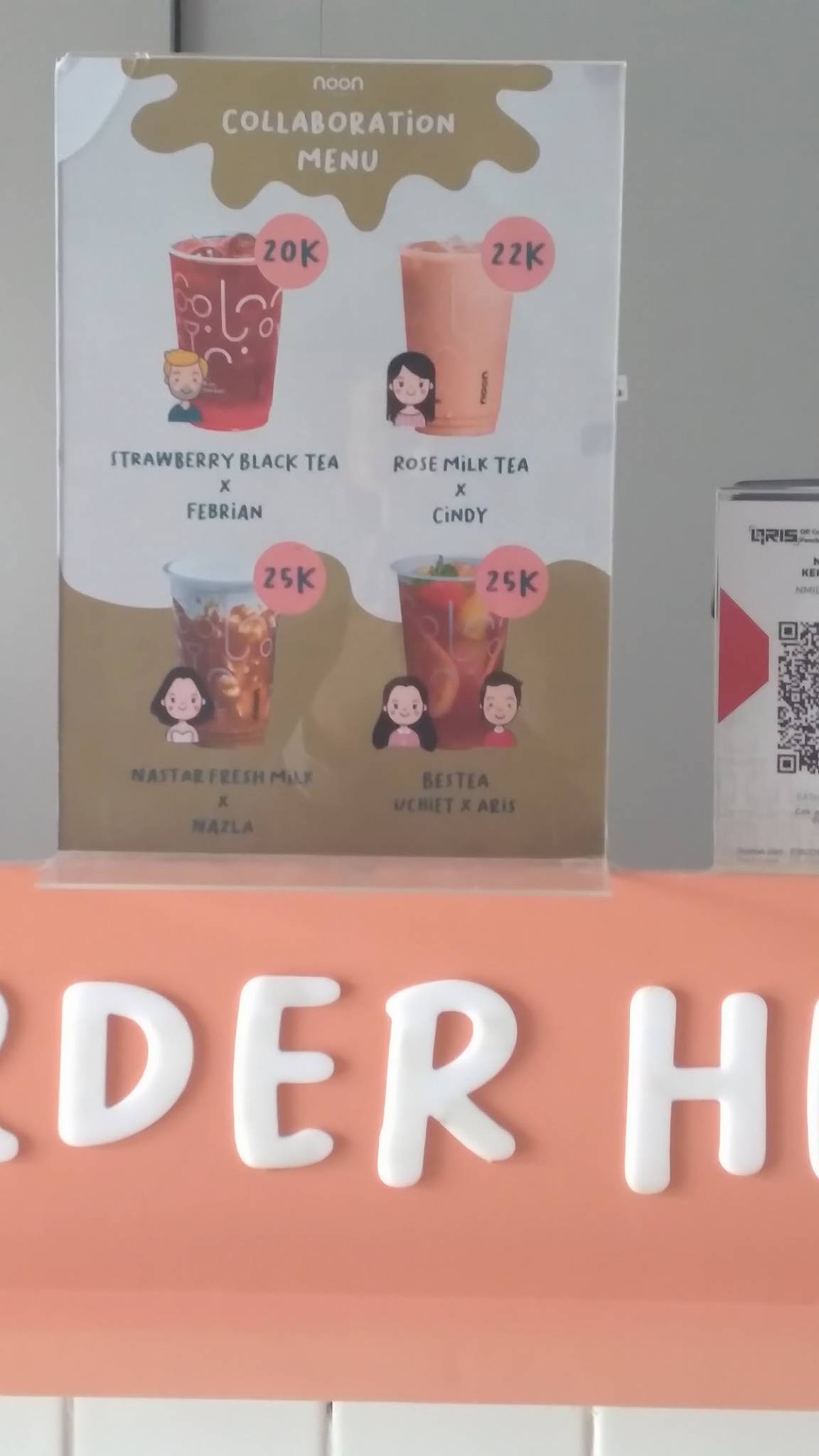 Menu at Noon Tea Bar - Kemang Pratama Bekasi, Bekasi Regency