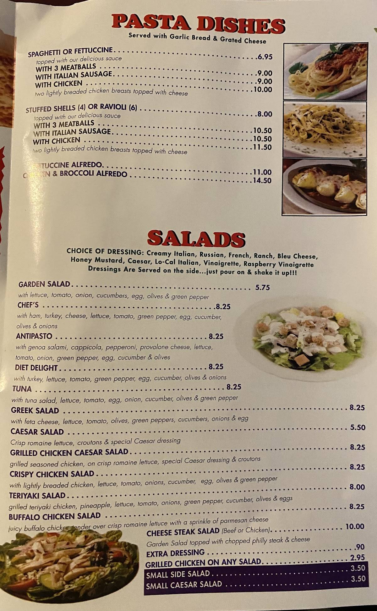 Menu at Old English Pizza pizzeria, Philadelphia, Orthodox St