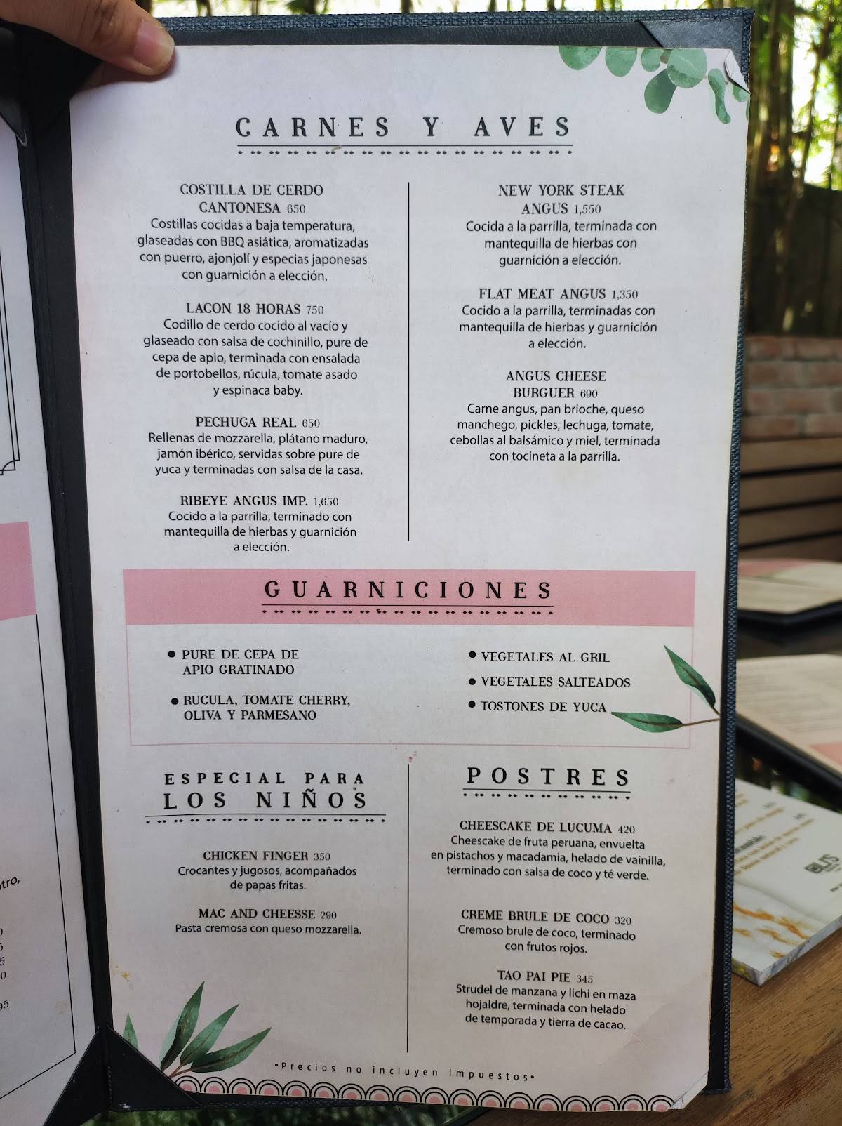 Carta del restaurante Oli's Room, Santiago De Los Caballeros, Av ...