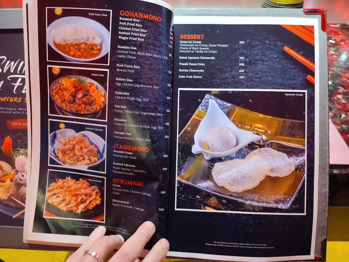 Menu at 炎舞 ENBU restaurant, Philippines, Okada Manila