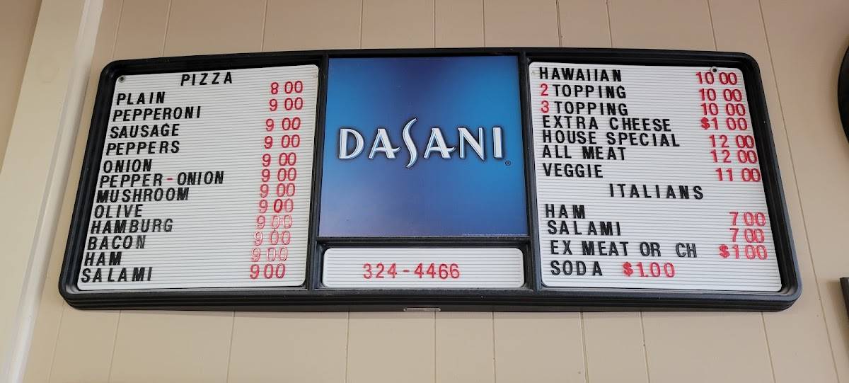 Menu at Paras Pizza pizzeria, Sanford